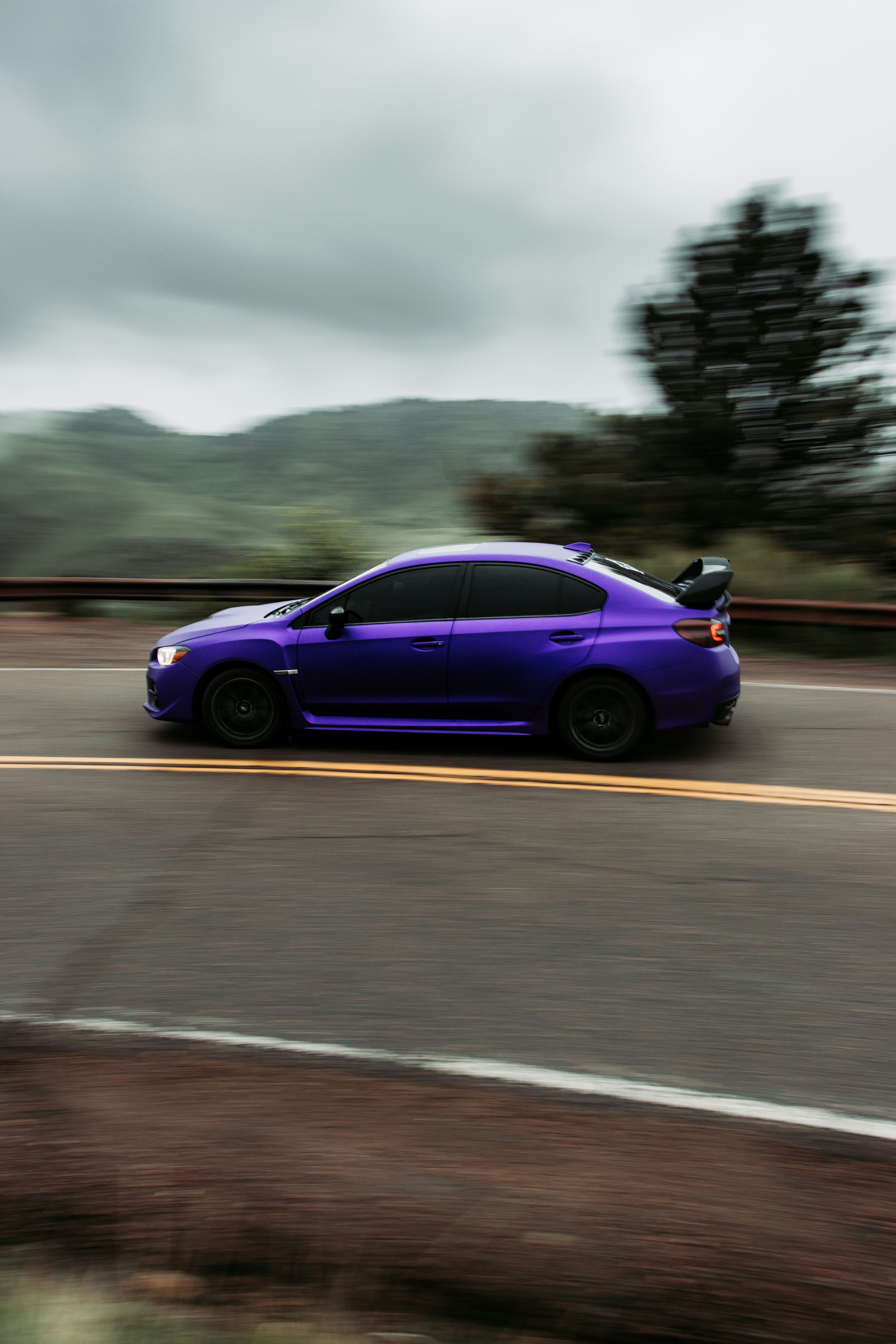 Violet Velocity on the Mountain Road