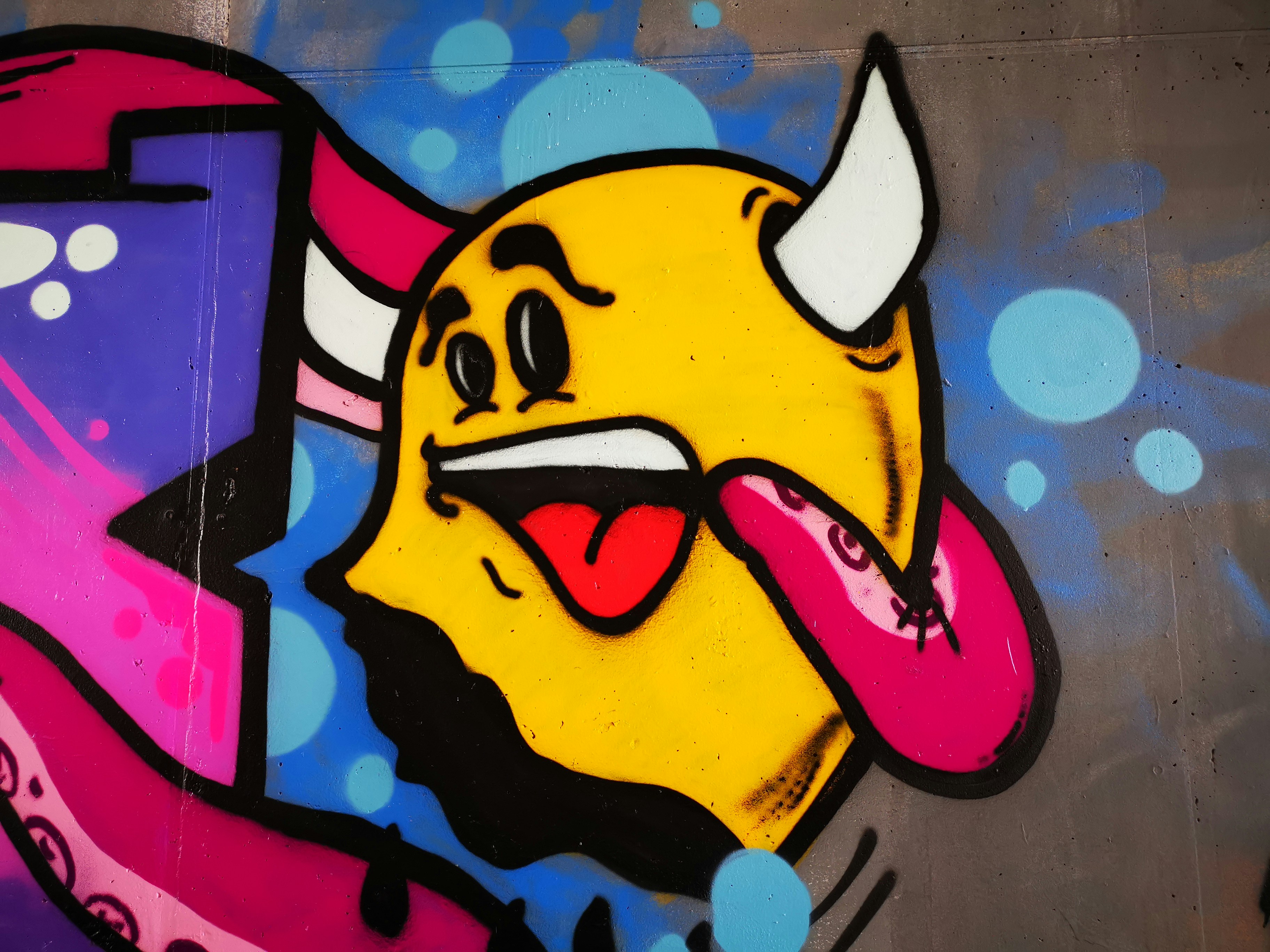 Blue and red cartoon character photo – Free Graffiti Image on Unsplash