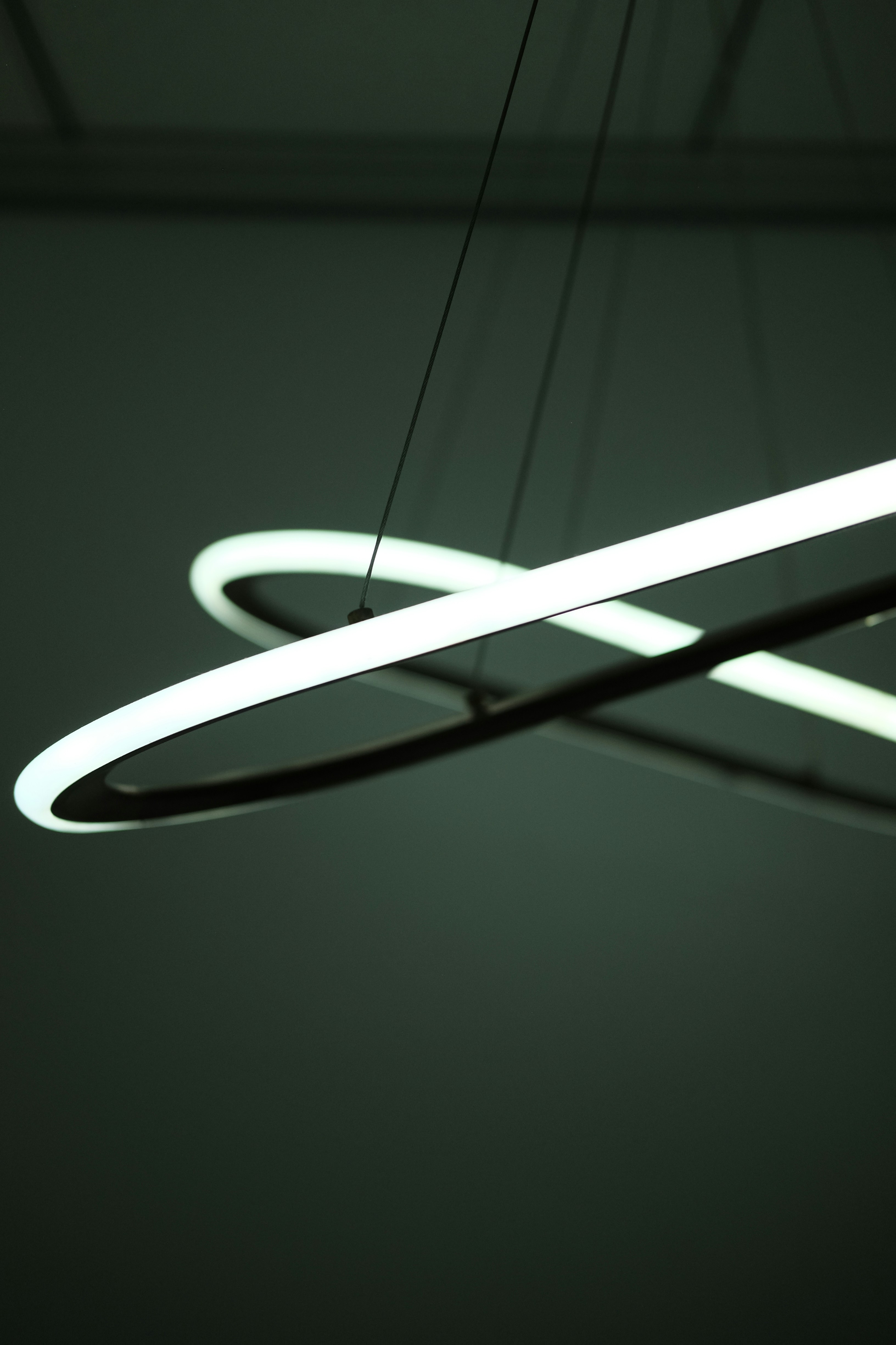 Neon Ring Ballet: A Quiet Play of Light in the Dark