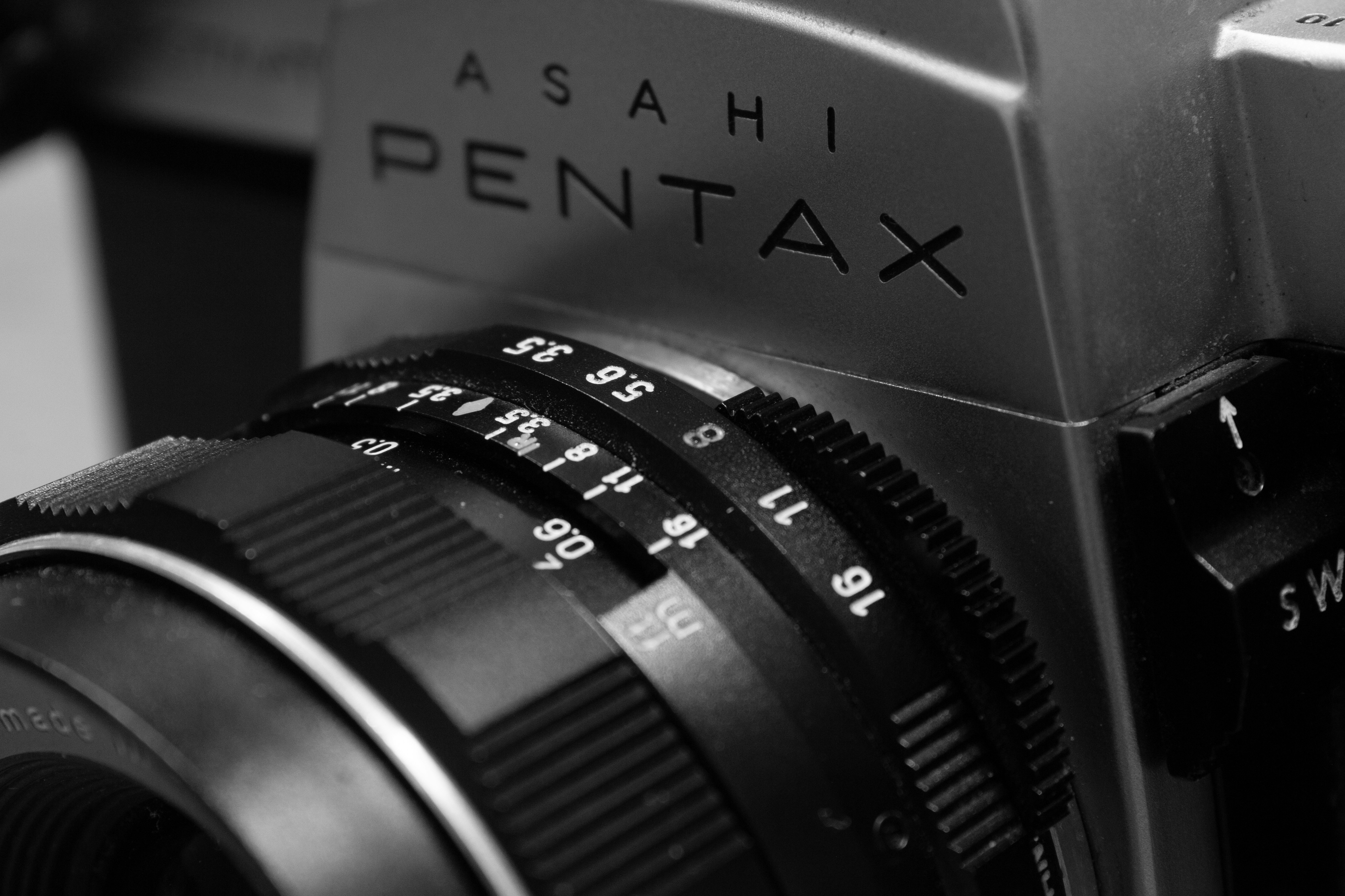 Chrome Rings in Focus: A Close-Up of the Asahi Pentax Camera