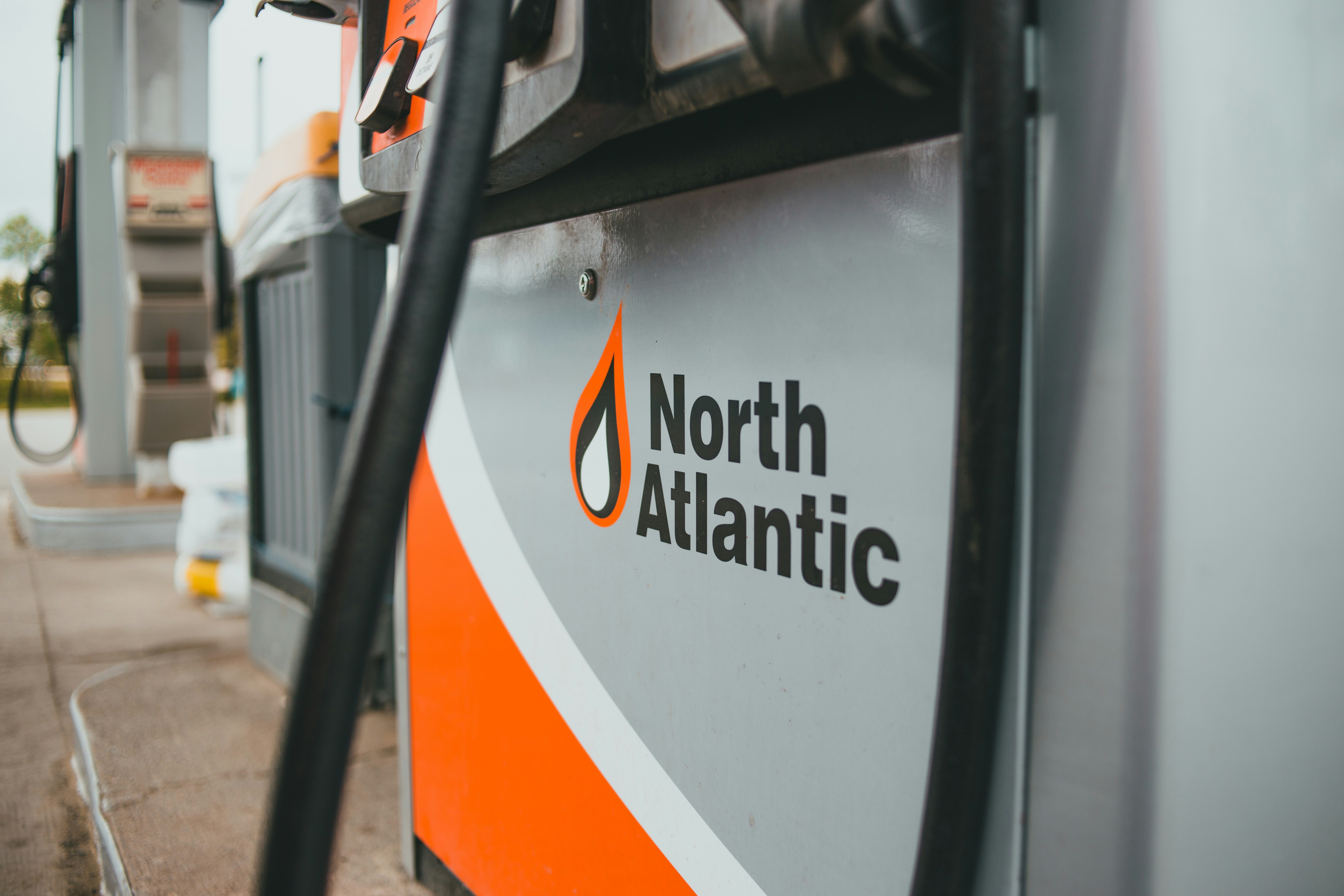 A close up of a gas pump with the north atlantic logo on it photo ...