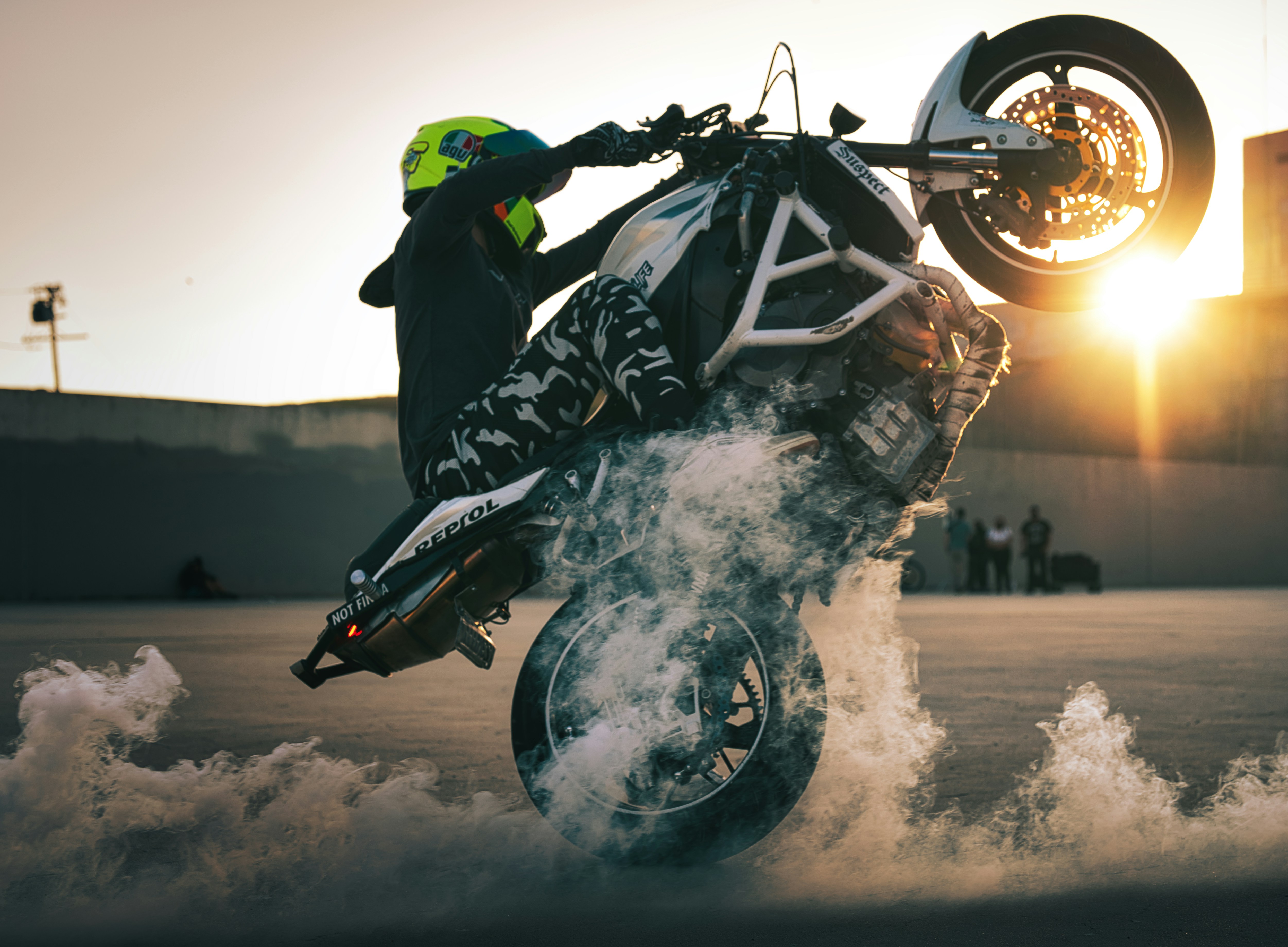 Sunset Wheelie Smoke Show