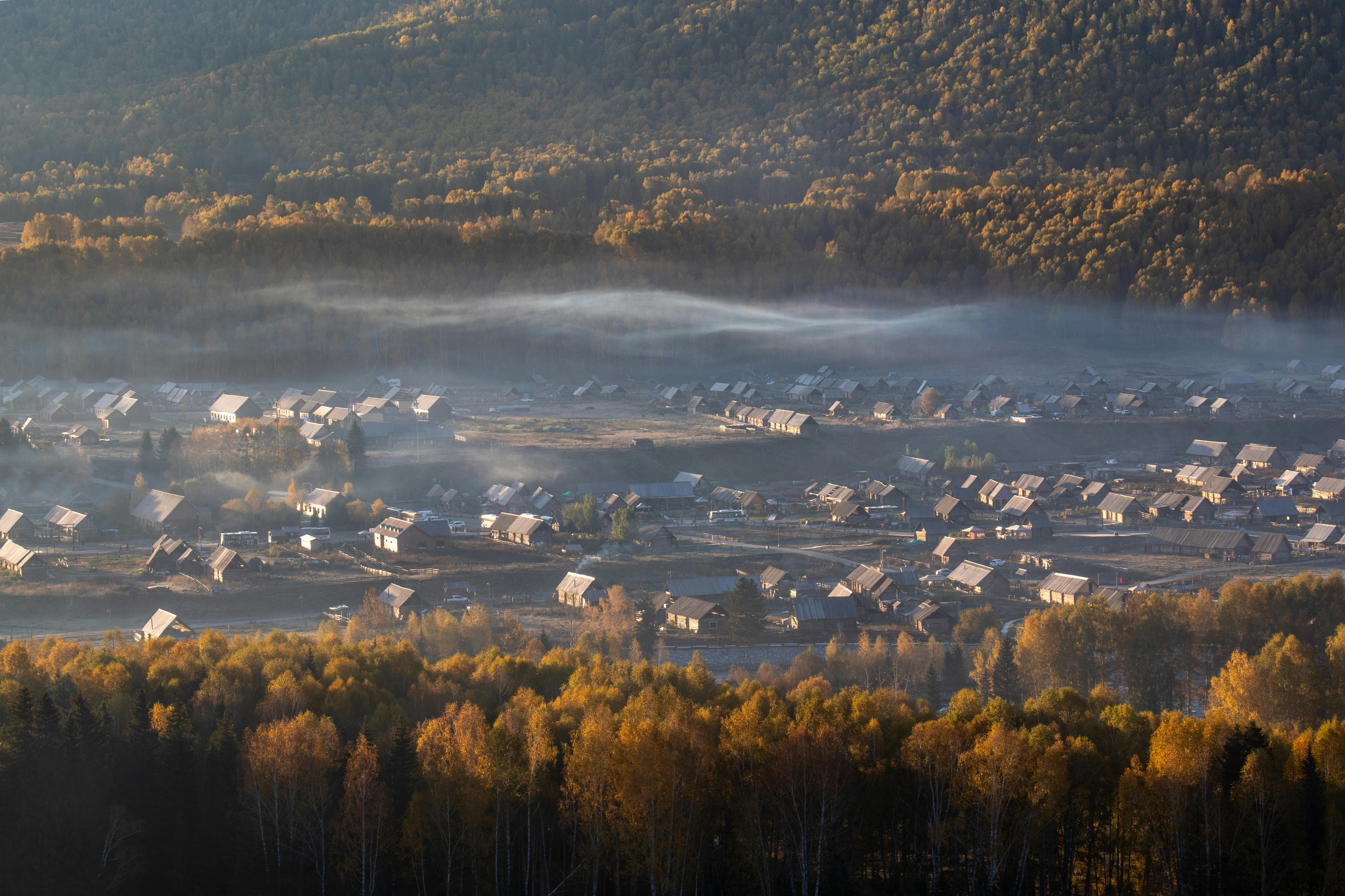 Whispers of Autumn in a Serene Village