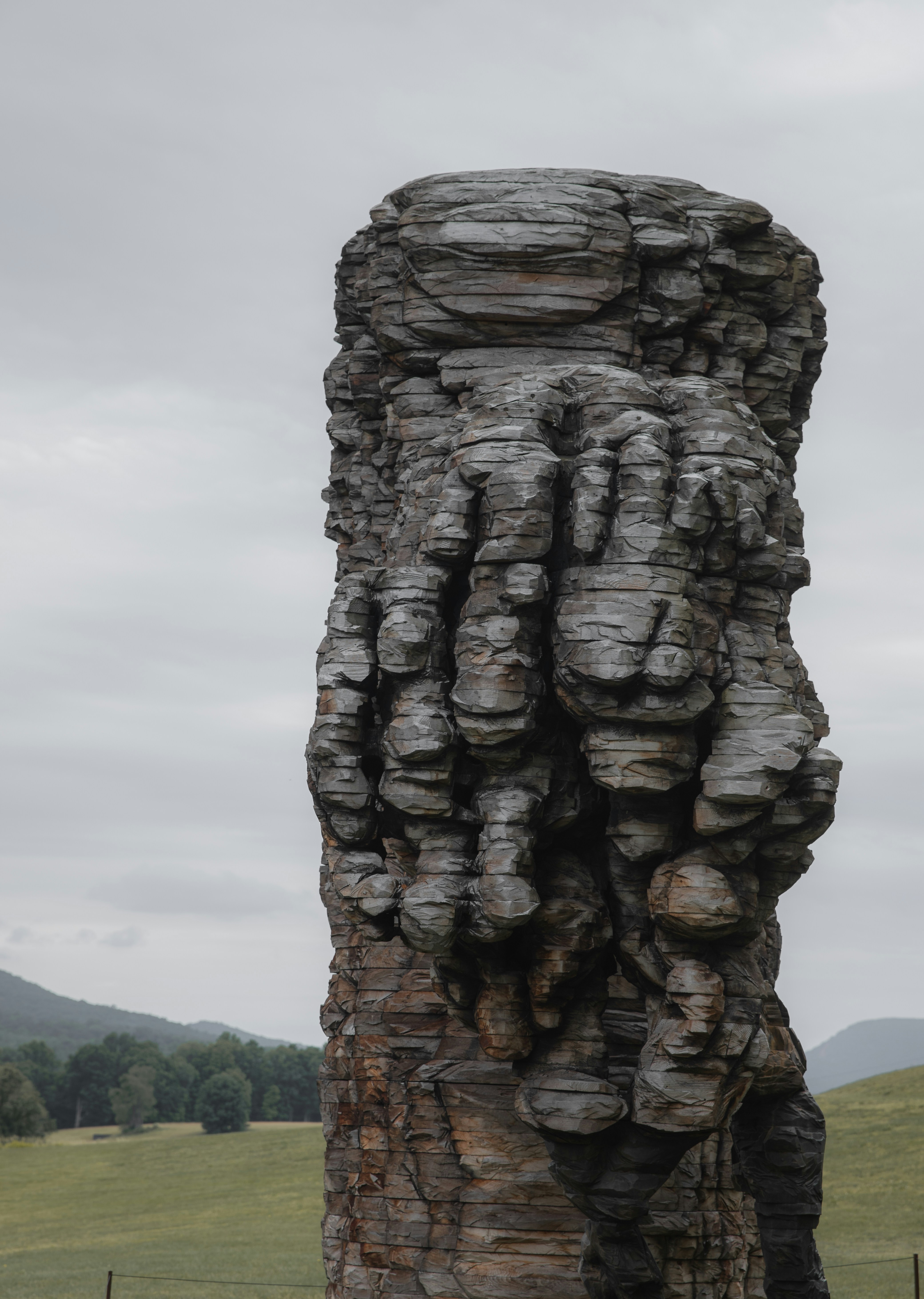 brown and black rock formation