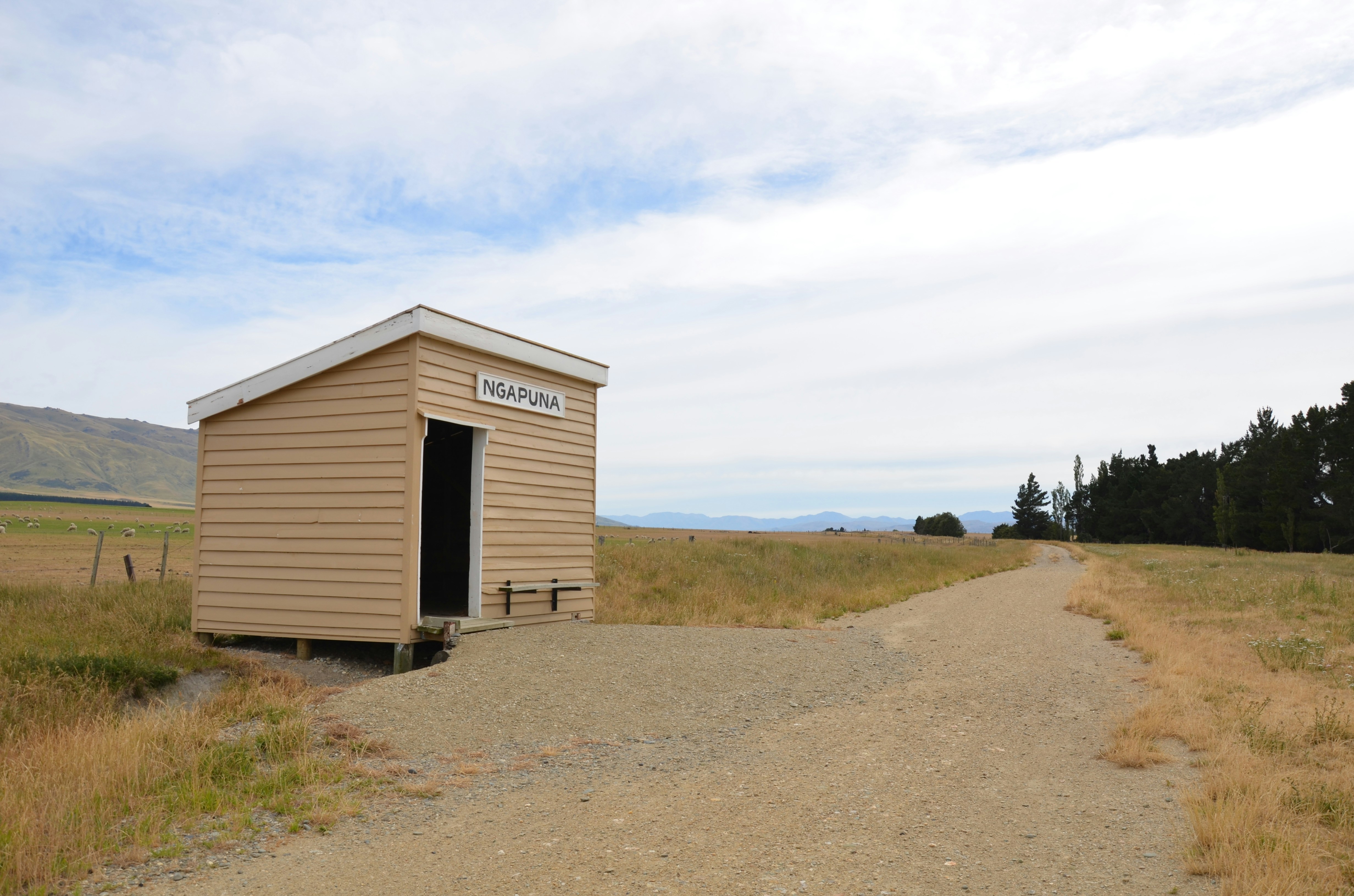 Ngapuna Hut at the Edge of a Wind-Swept Plain