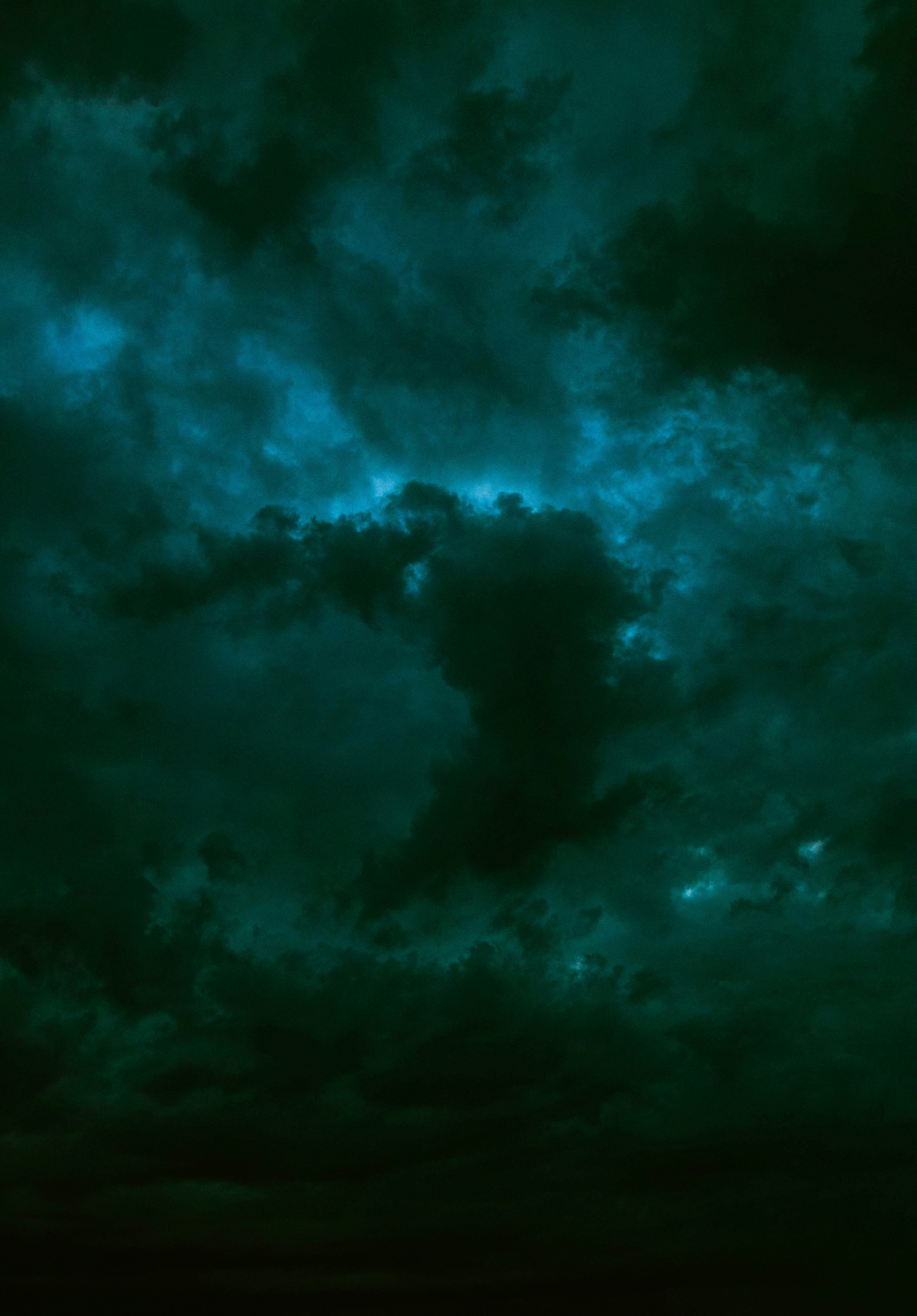 black and white clouds in the sky