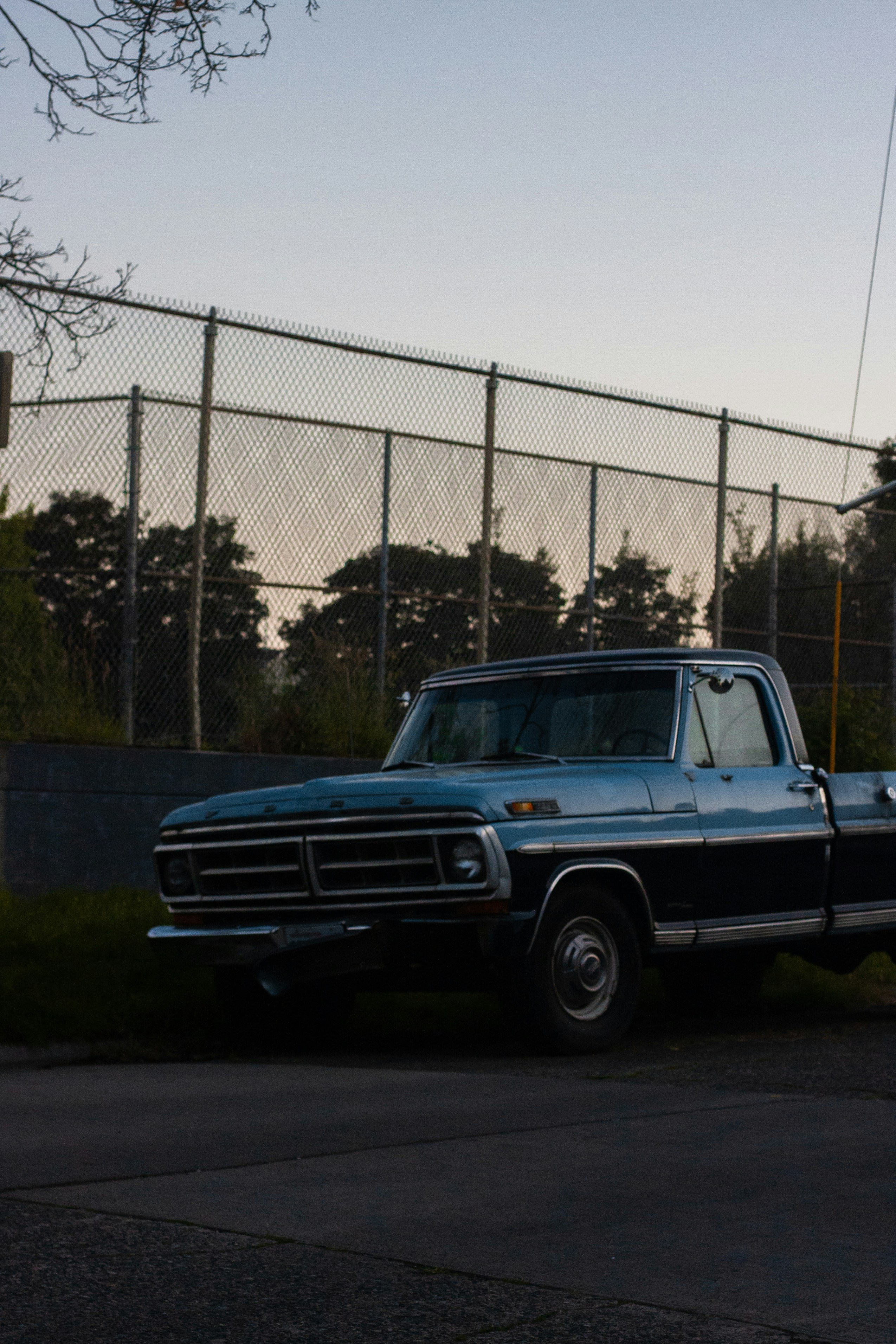 a car parked in a parking lot