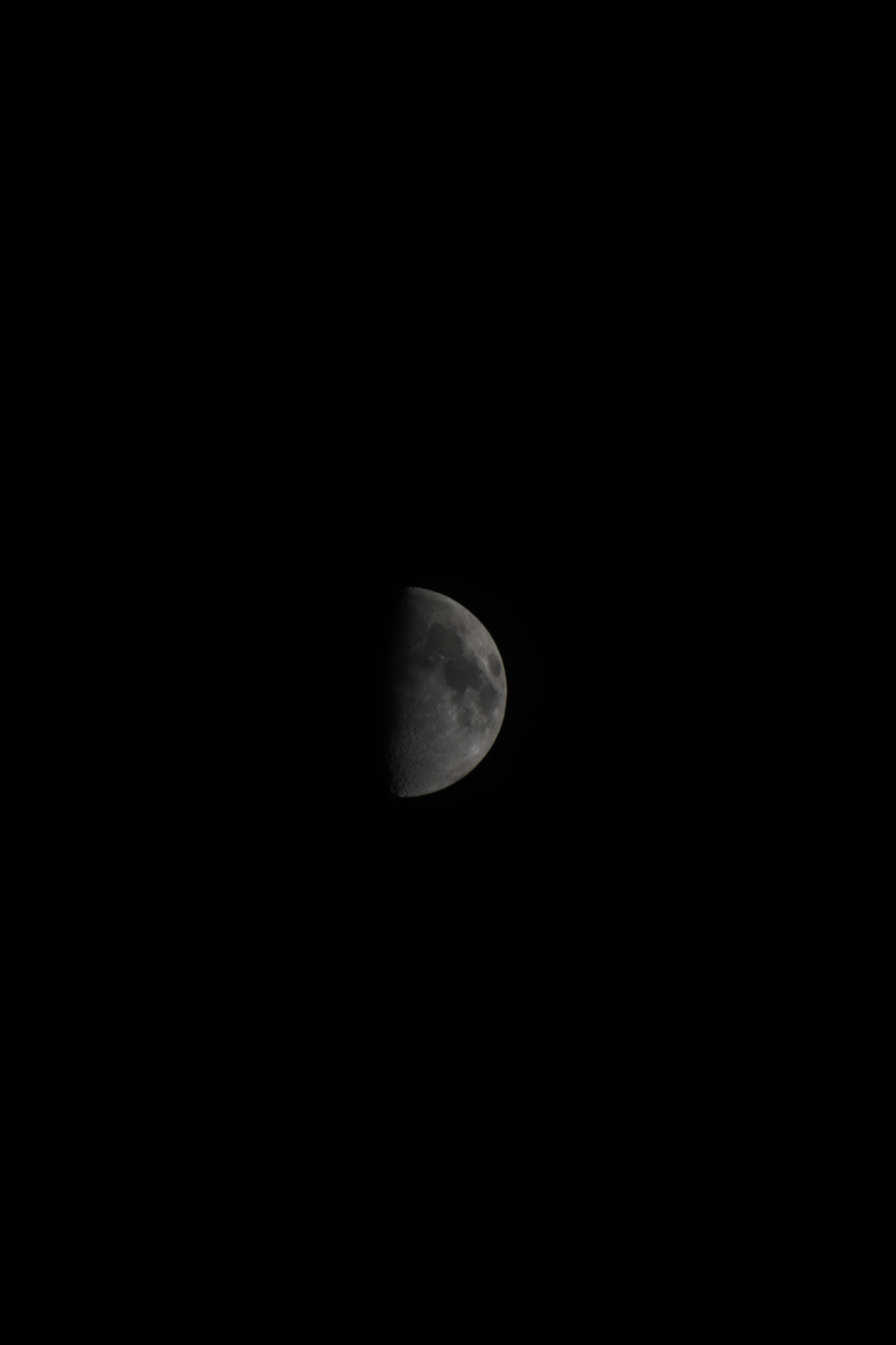 Partial Moon in a Velvet Night Sky