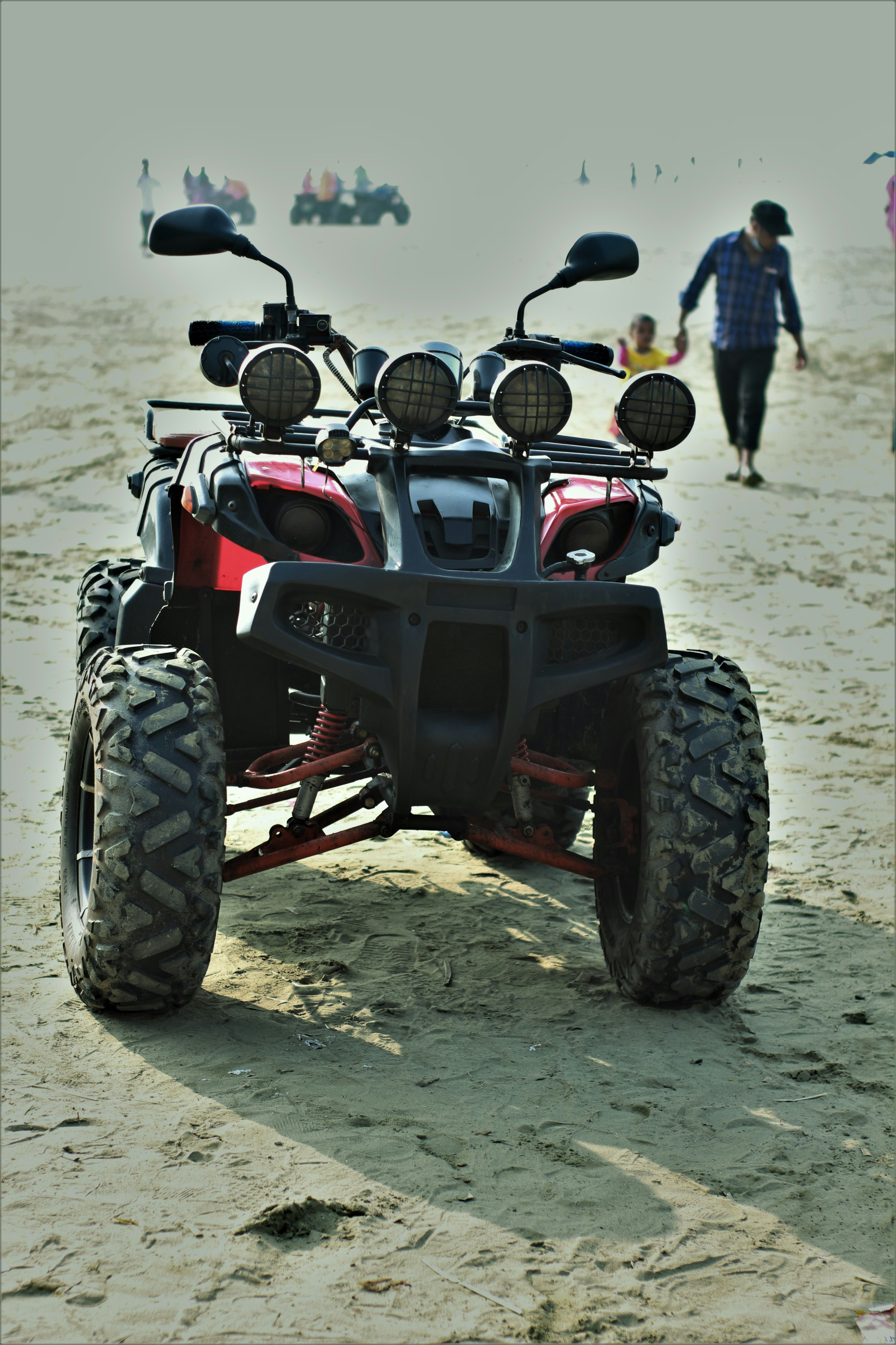 Black and red atv on white sand during daytime photo – Free Cox's bazar ...
