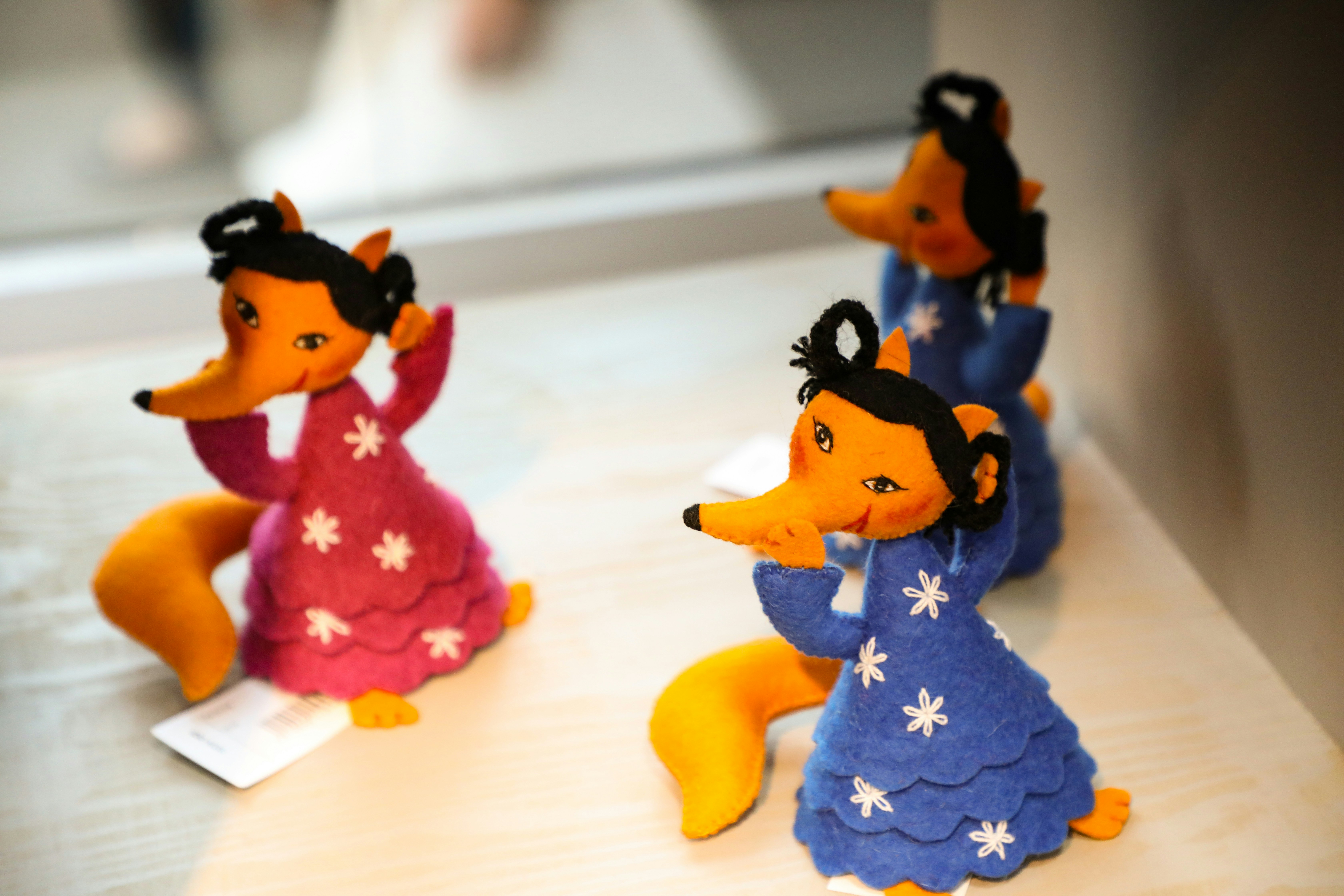 Three Velvet Foxes in Soft Focus