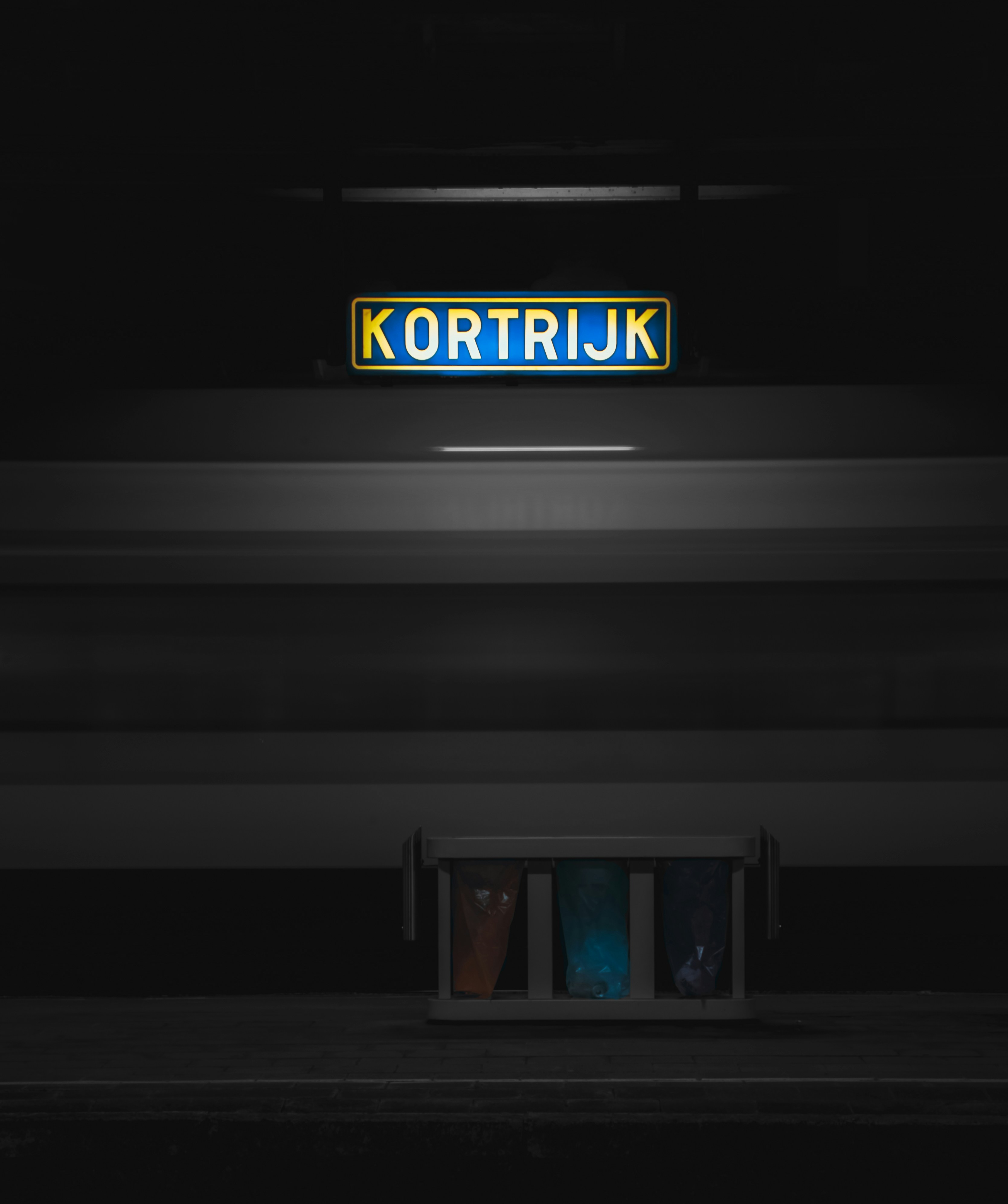 Low-Glow Subway Sign: Kortrijk in Motion