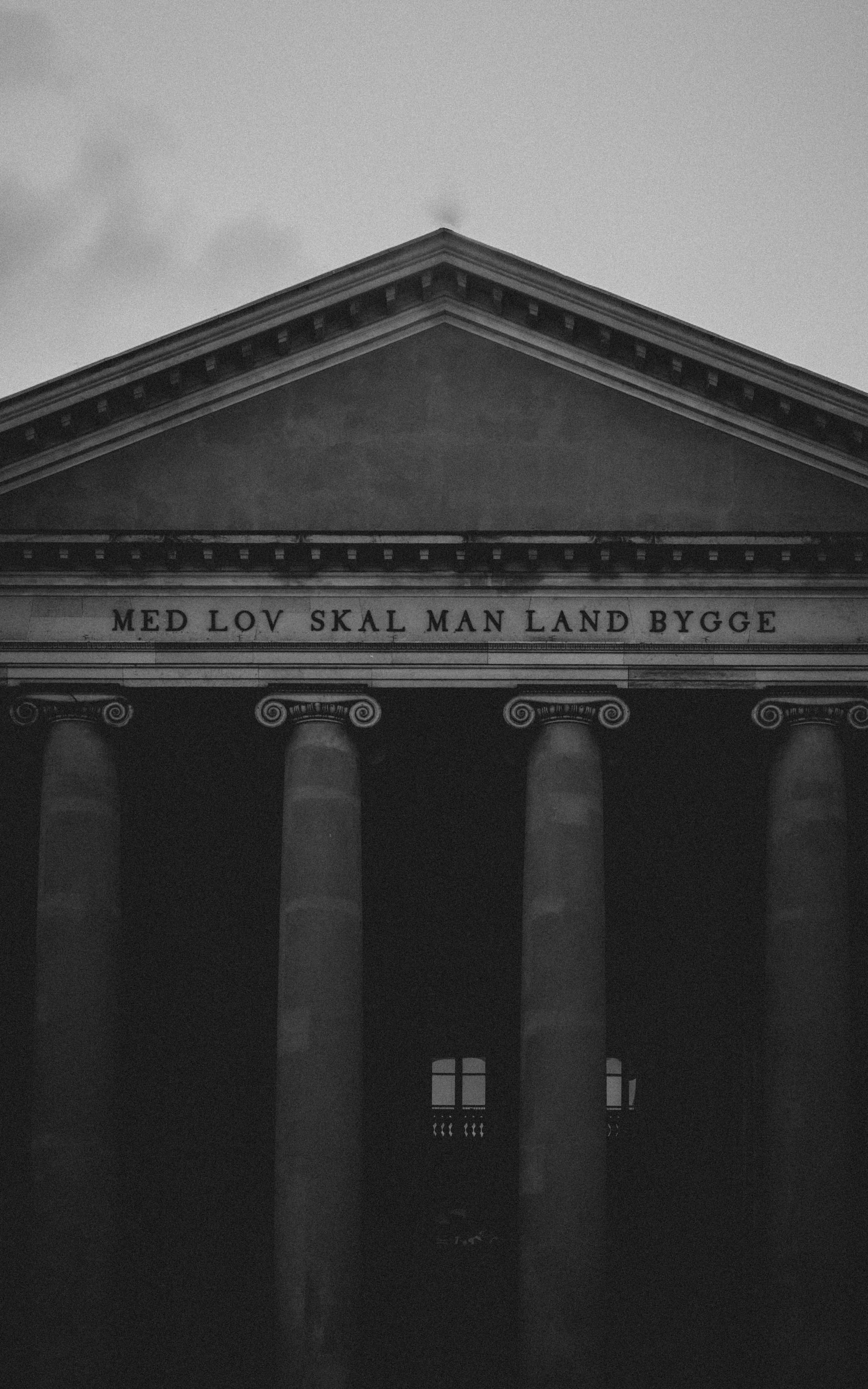 Monumental Facade in Evening Light
