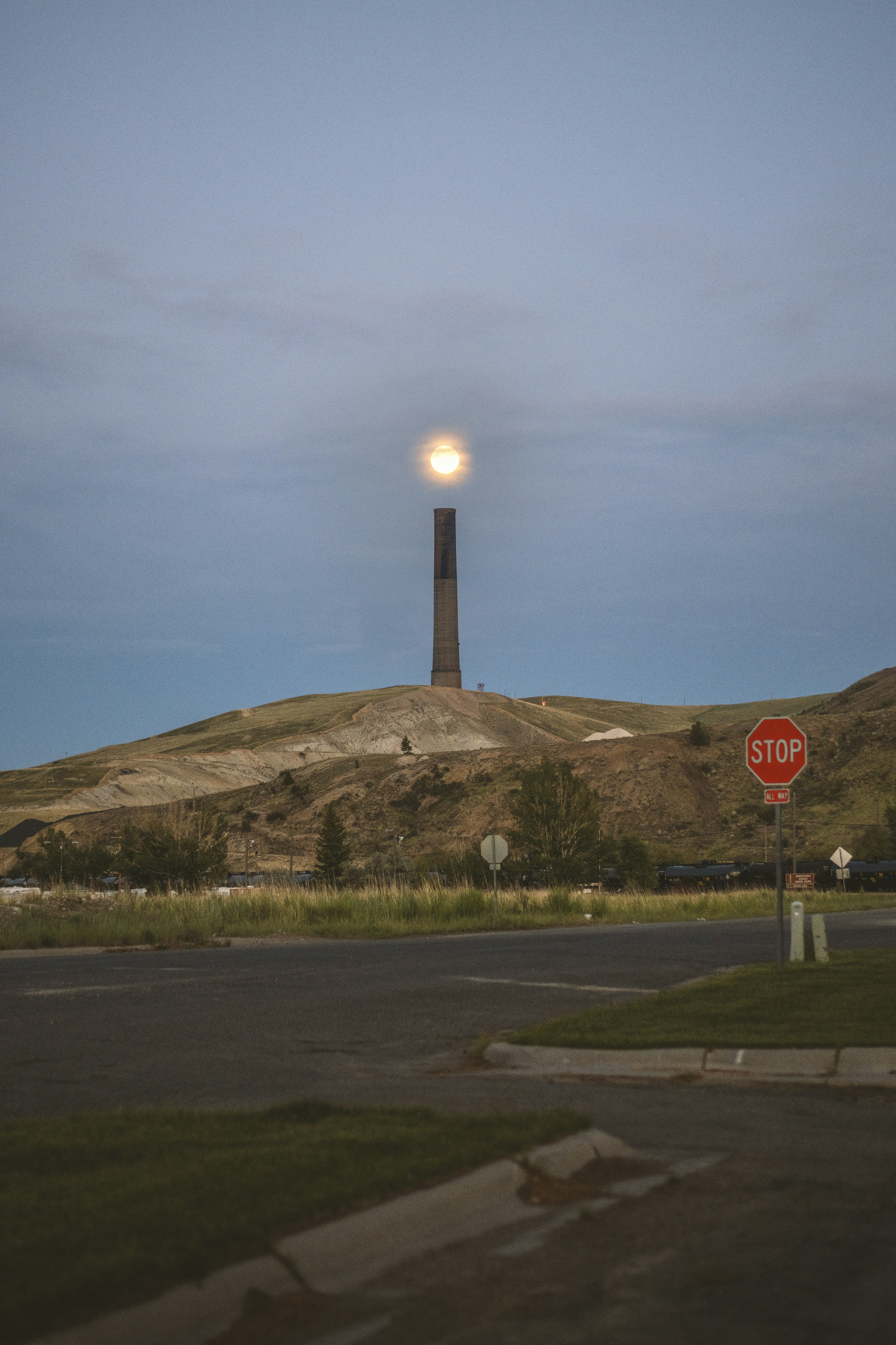 Dusk Beacon on the Hill: A Lone Stack with a Glowing Tip