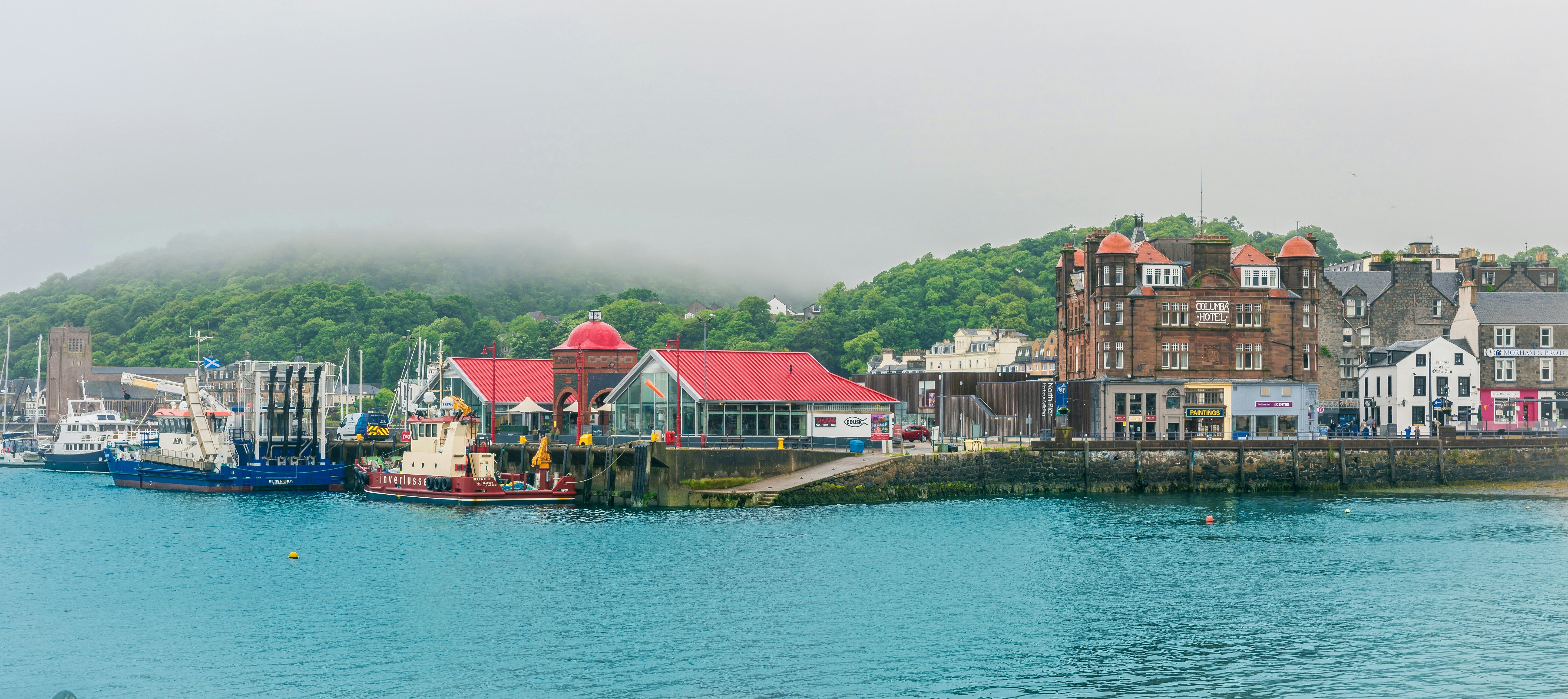 Misty Harbor Reflections