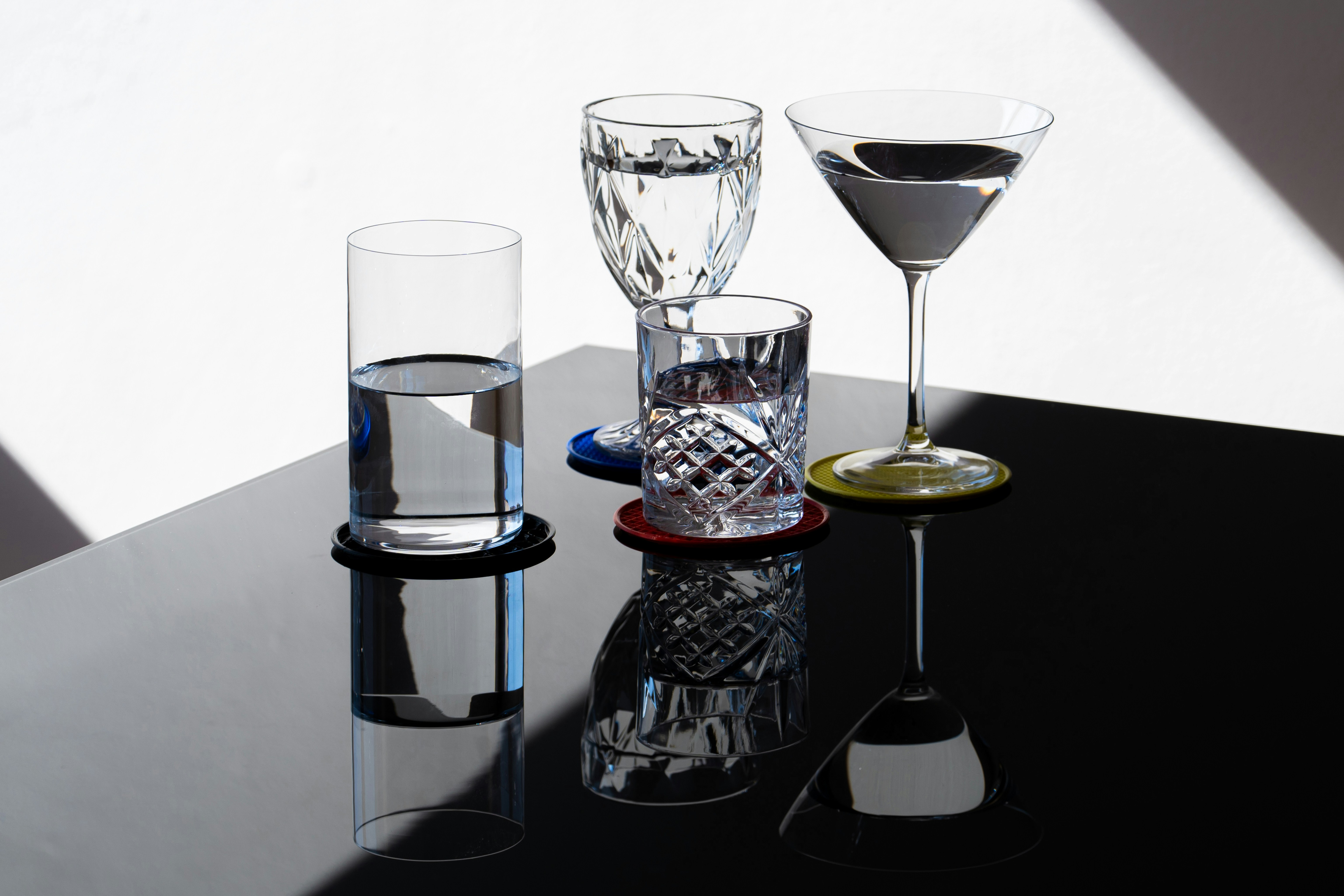 Reflections in Quiet Glass: A Geometric Still Life