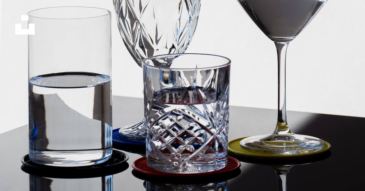 Clear Wine Glass Beside Clear Drinking Glass Photo Free Glass Image