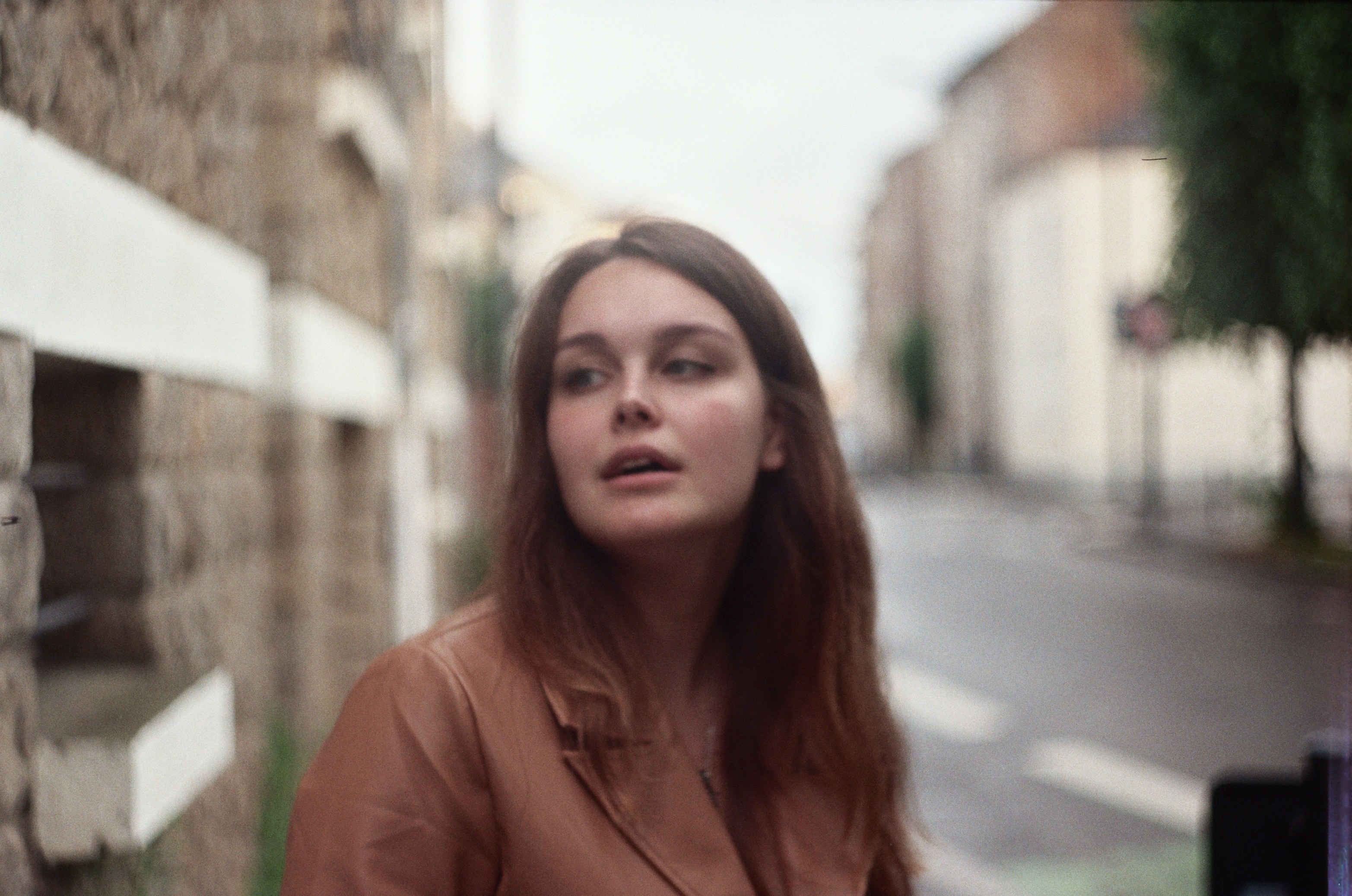 Velvet Bokeh Portrait on a Quiet City Street