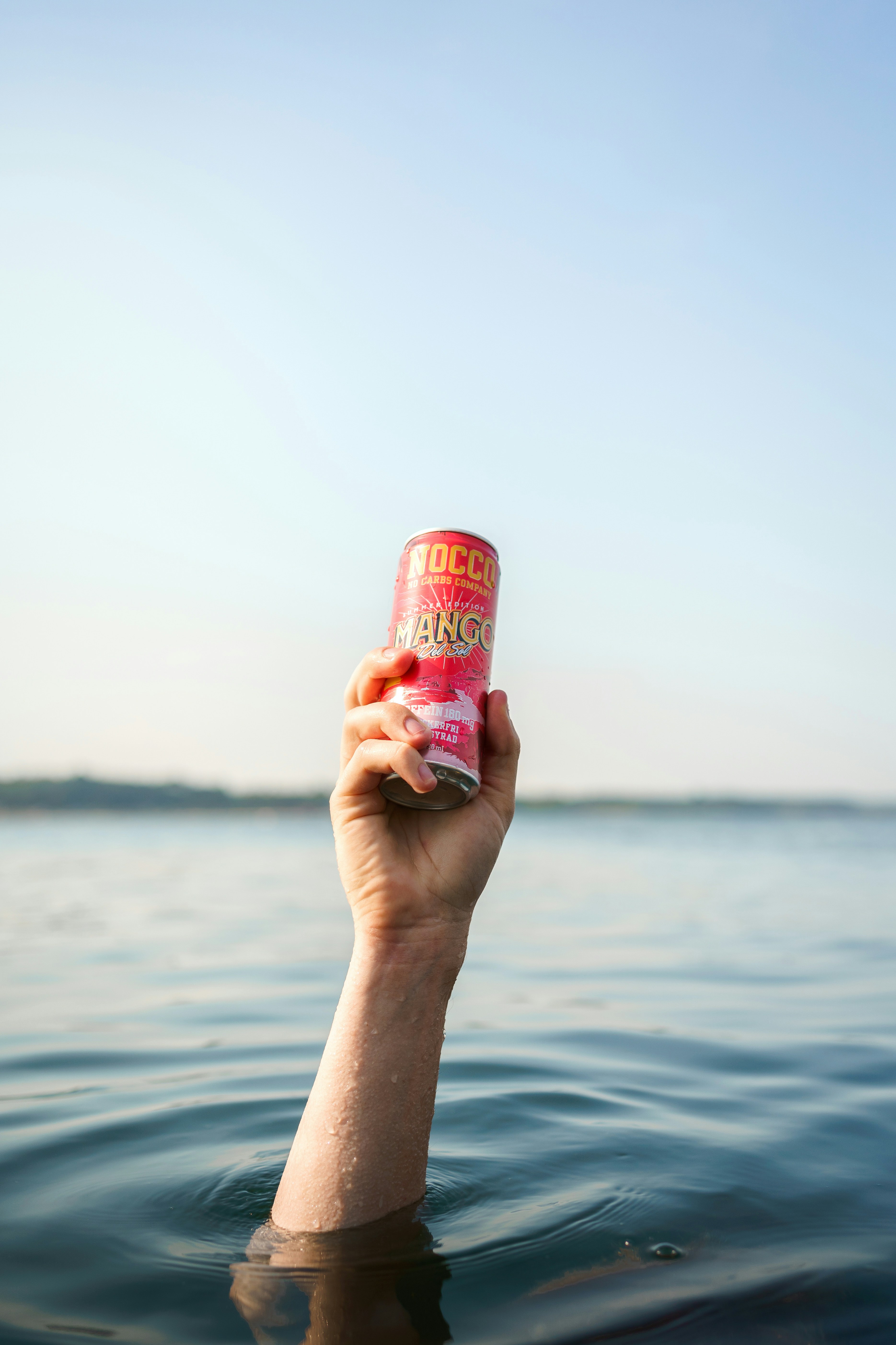 Mango in the Sea: A Hand Reaches Above Quiet Waves