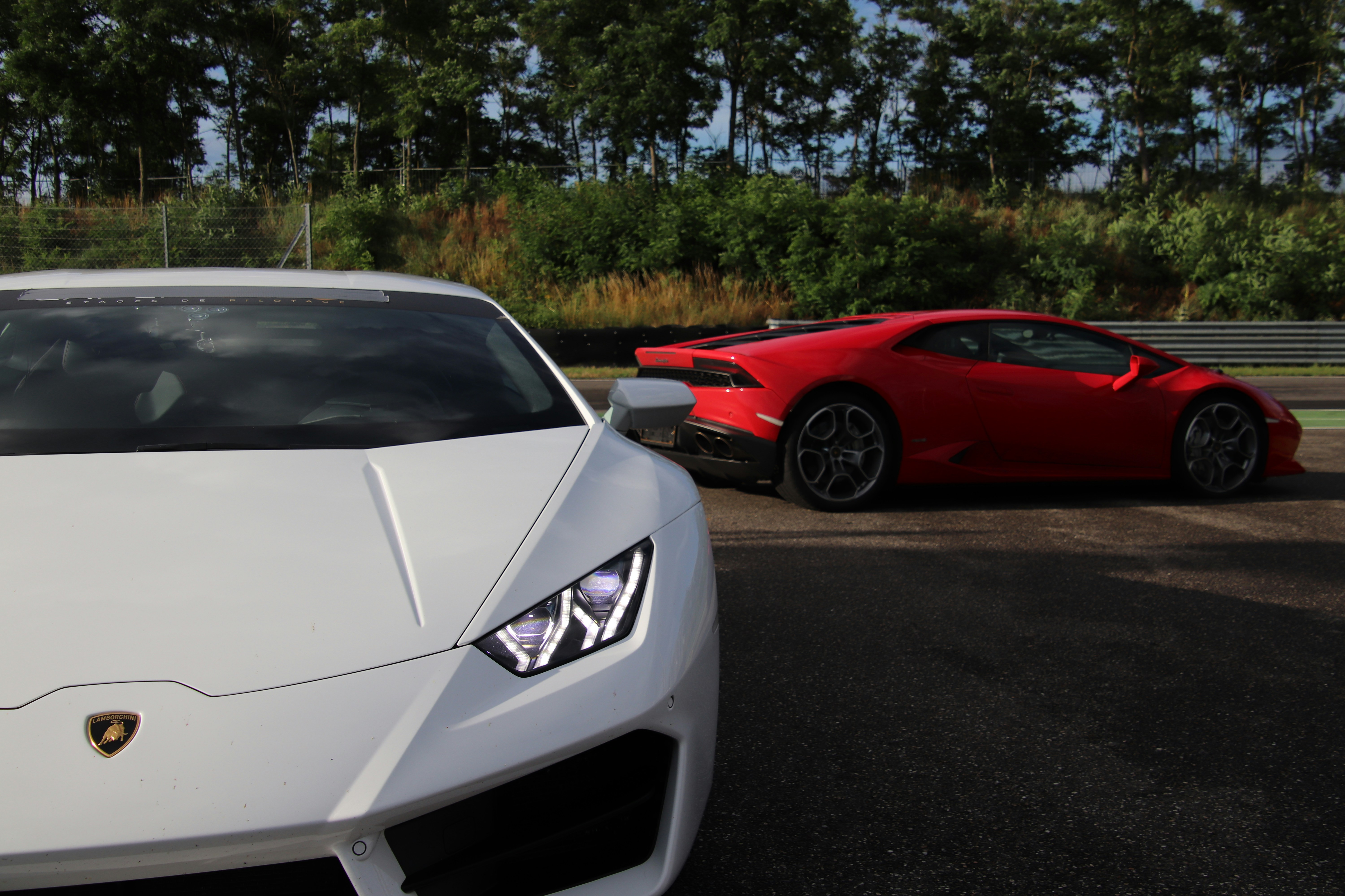 White and red car on road during daytime photo – Free Lamborghini Image ...