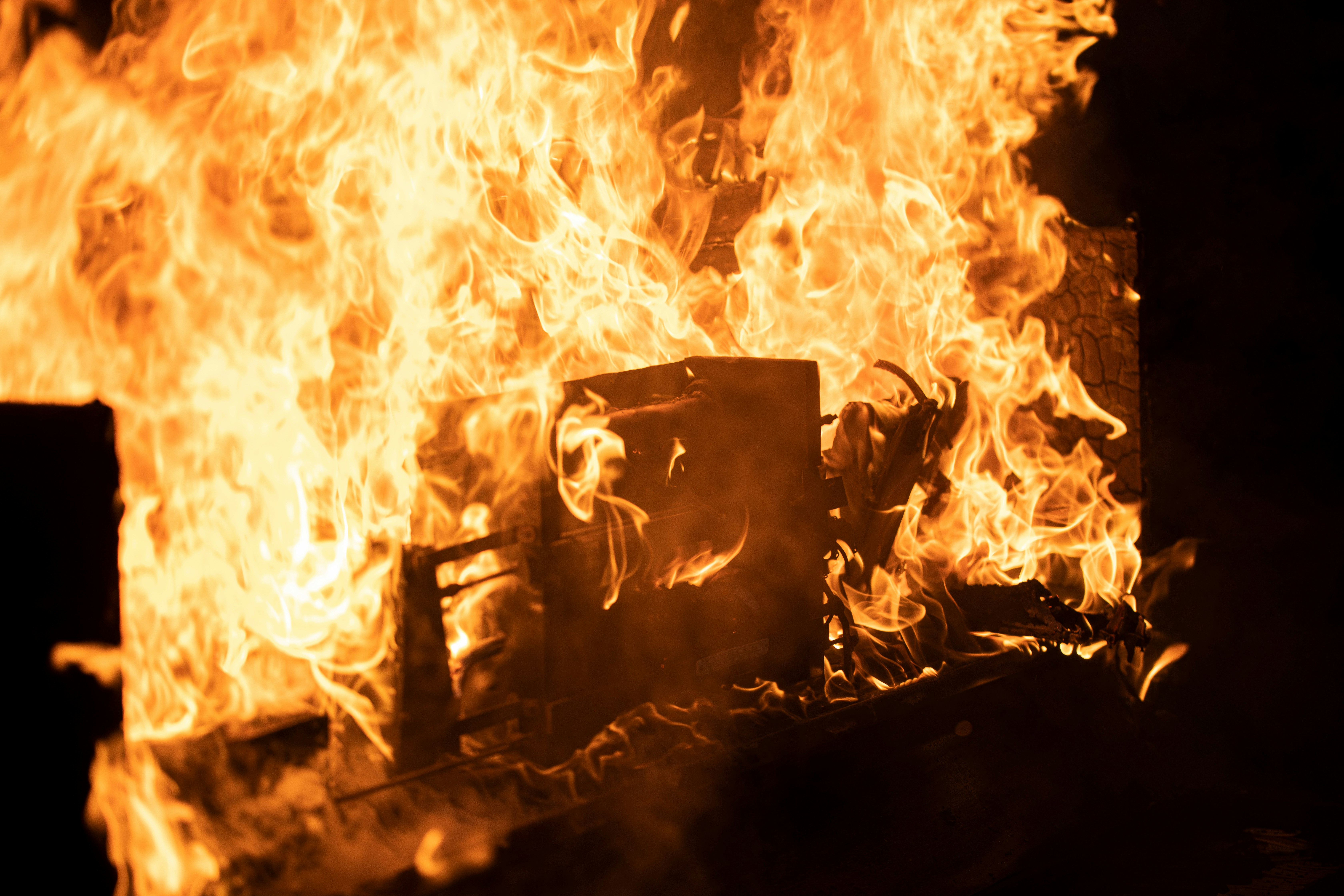 Fire on fire during night time photo – Free Abstract Image on Unsplash