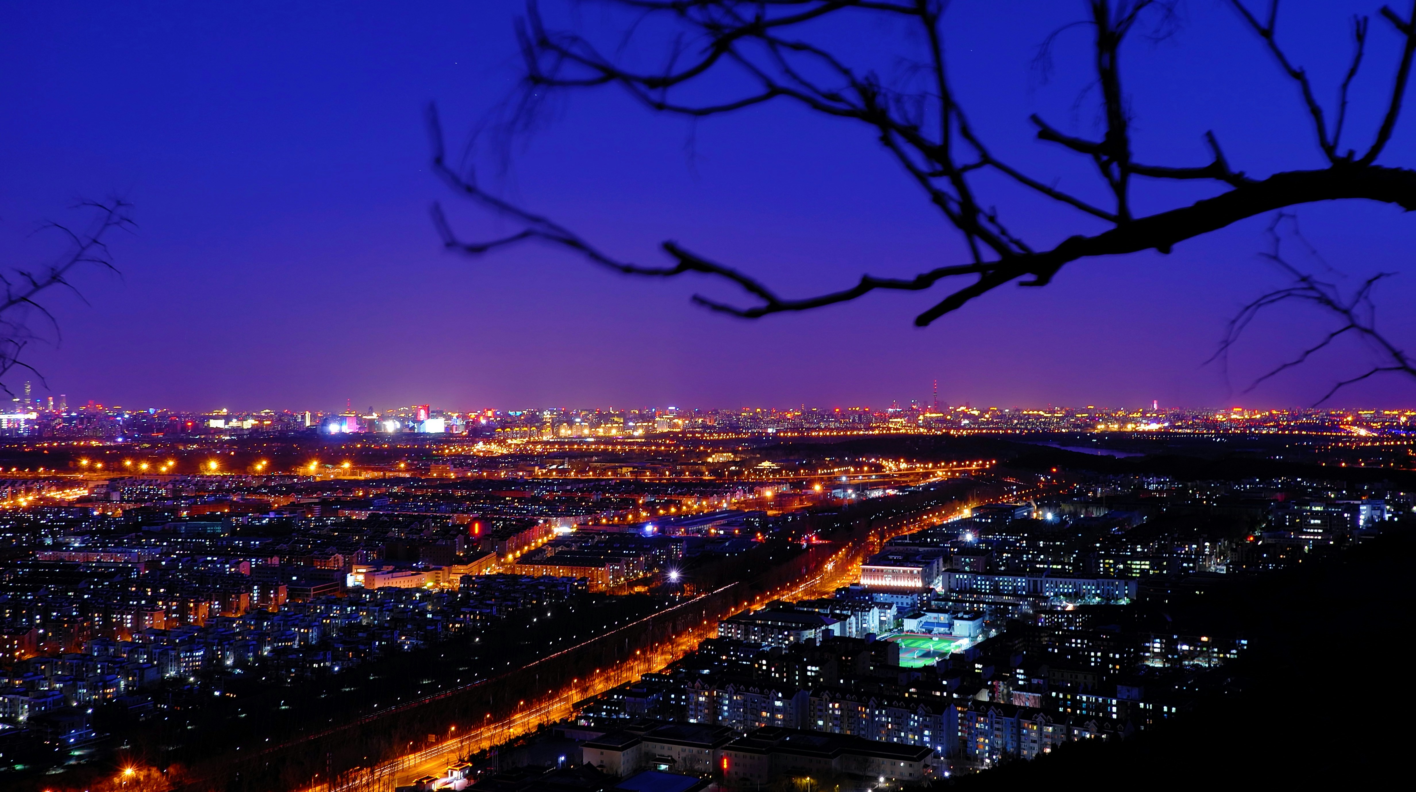 City with high rise buildings during night time photo – Free Landscape ...