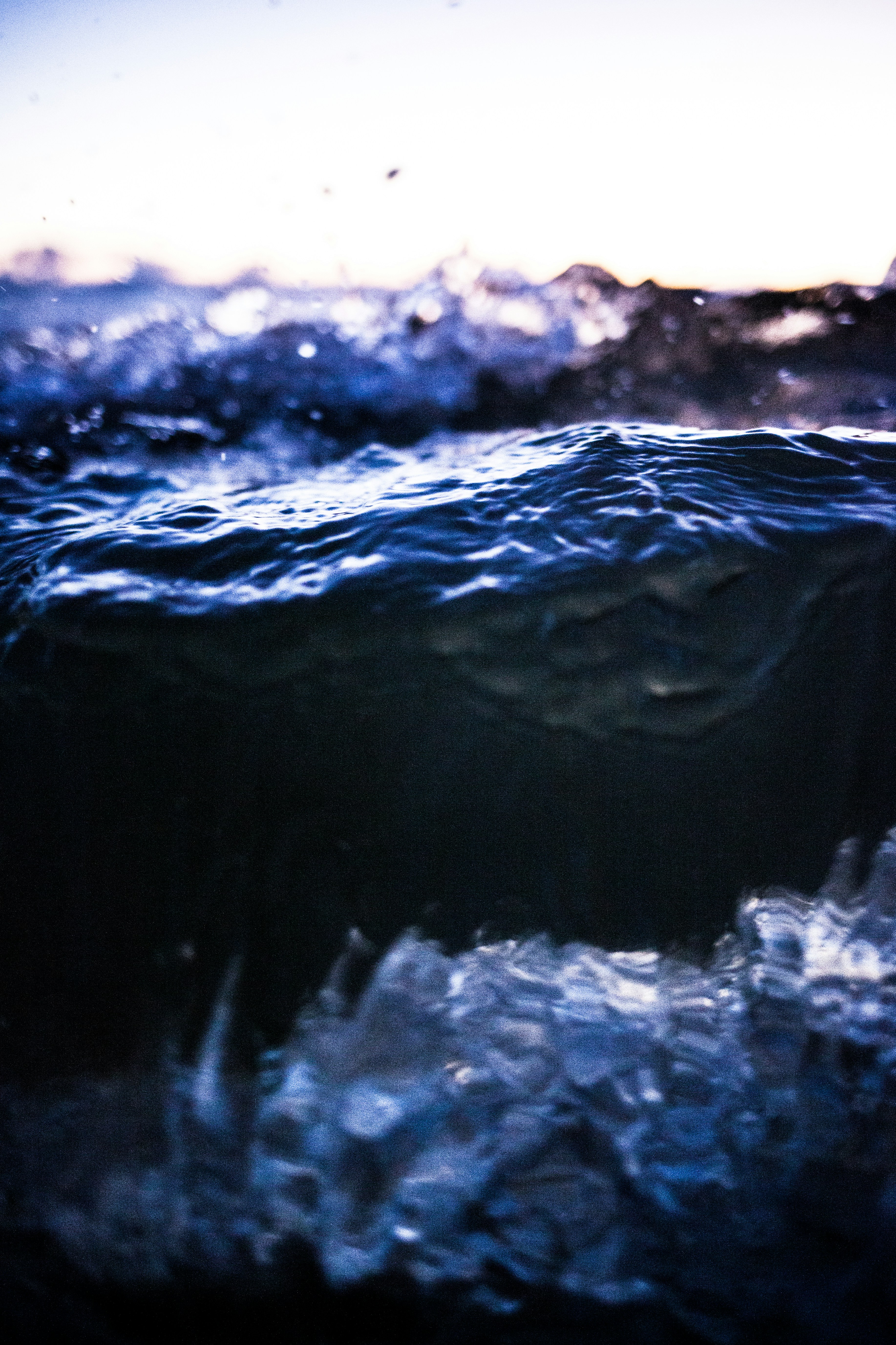 water splash in close up photography