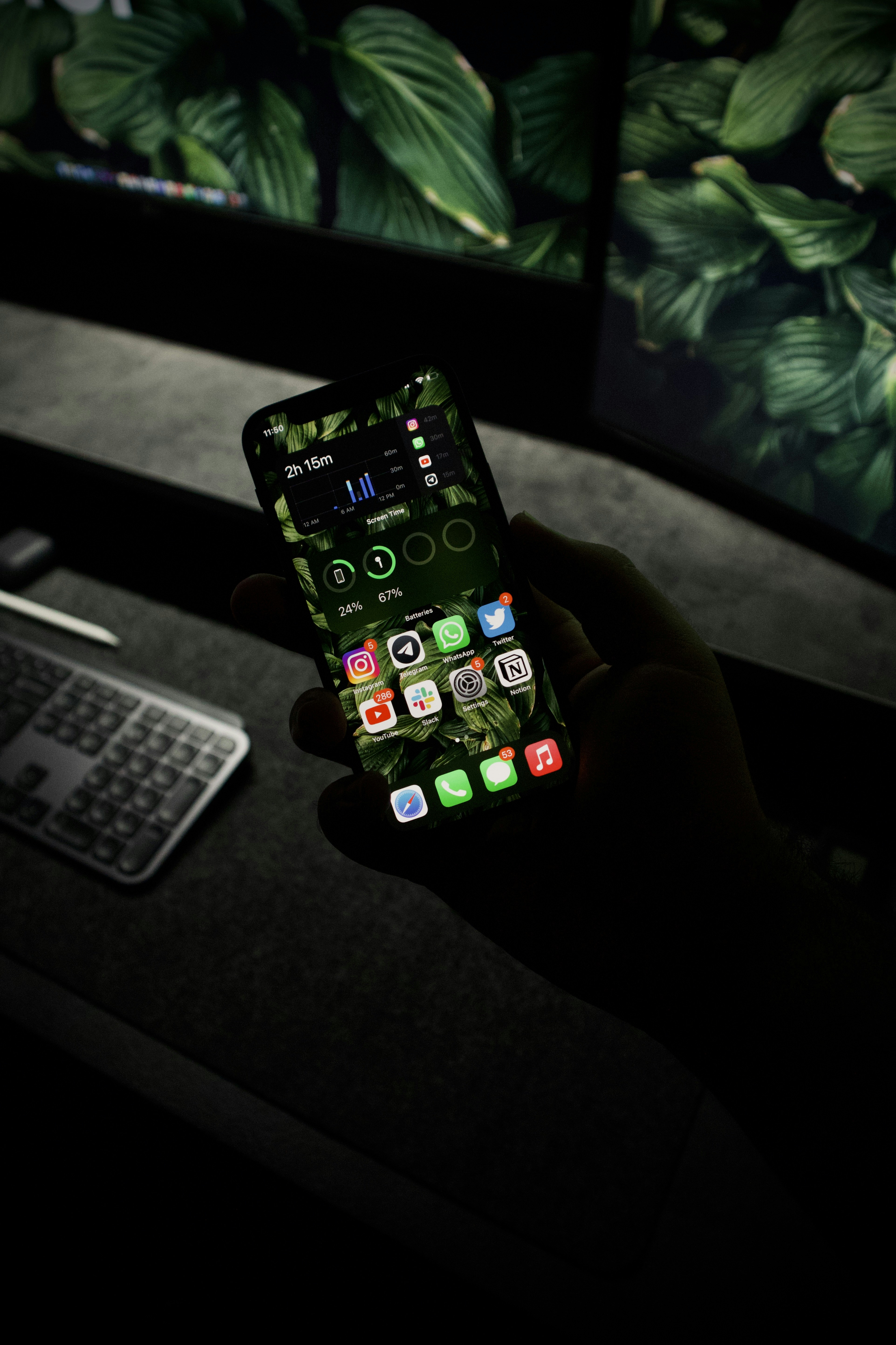 Black android smartphone turned on displaying game application photo ...