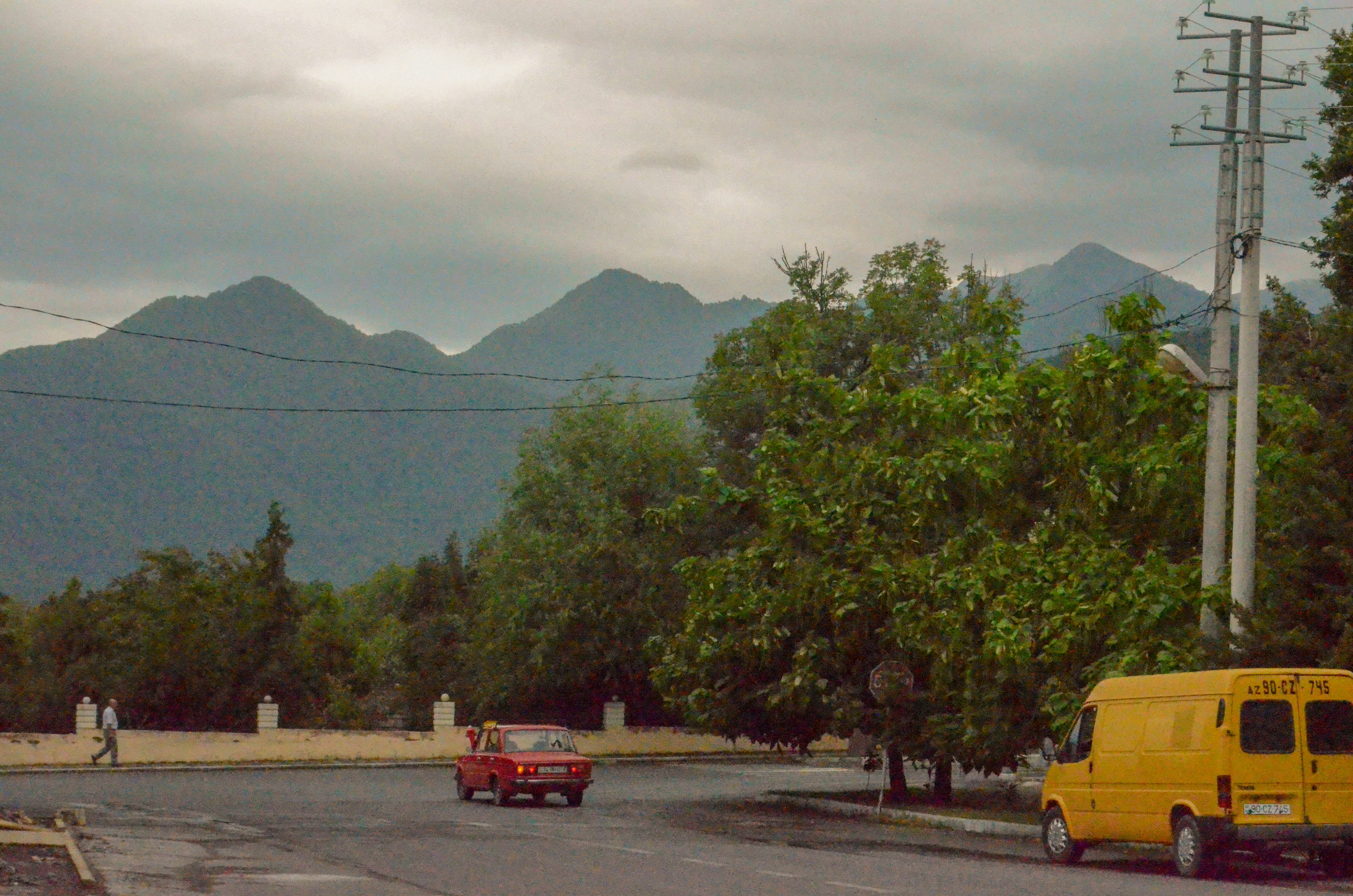 Quiet Street Meets Distant Peaks