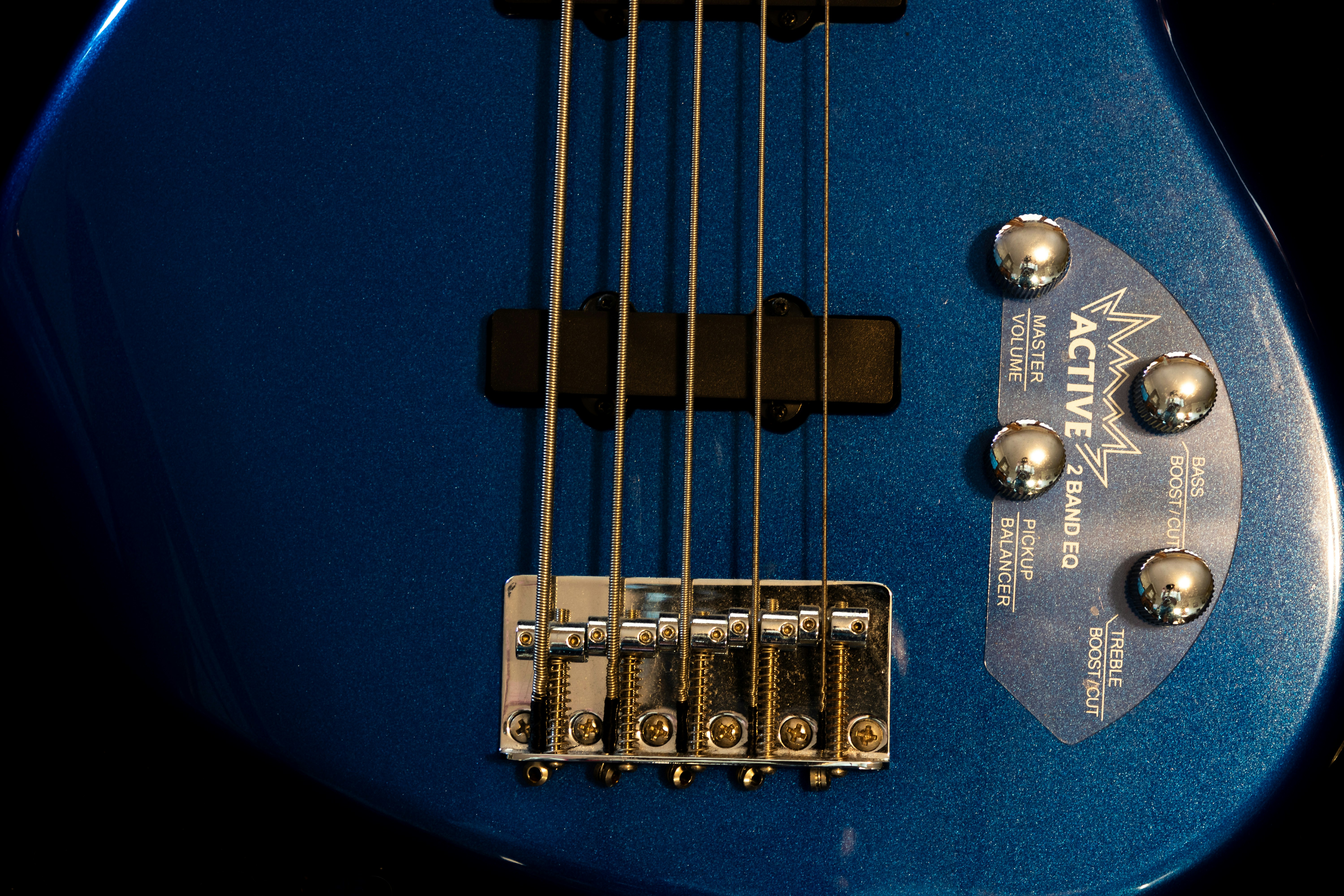 Blue electric guitar