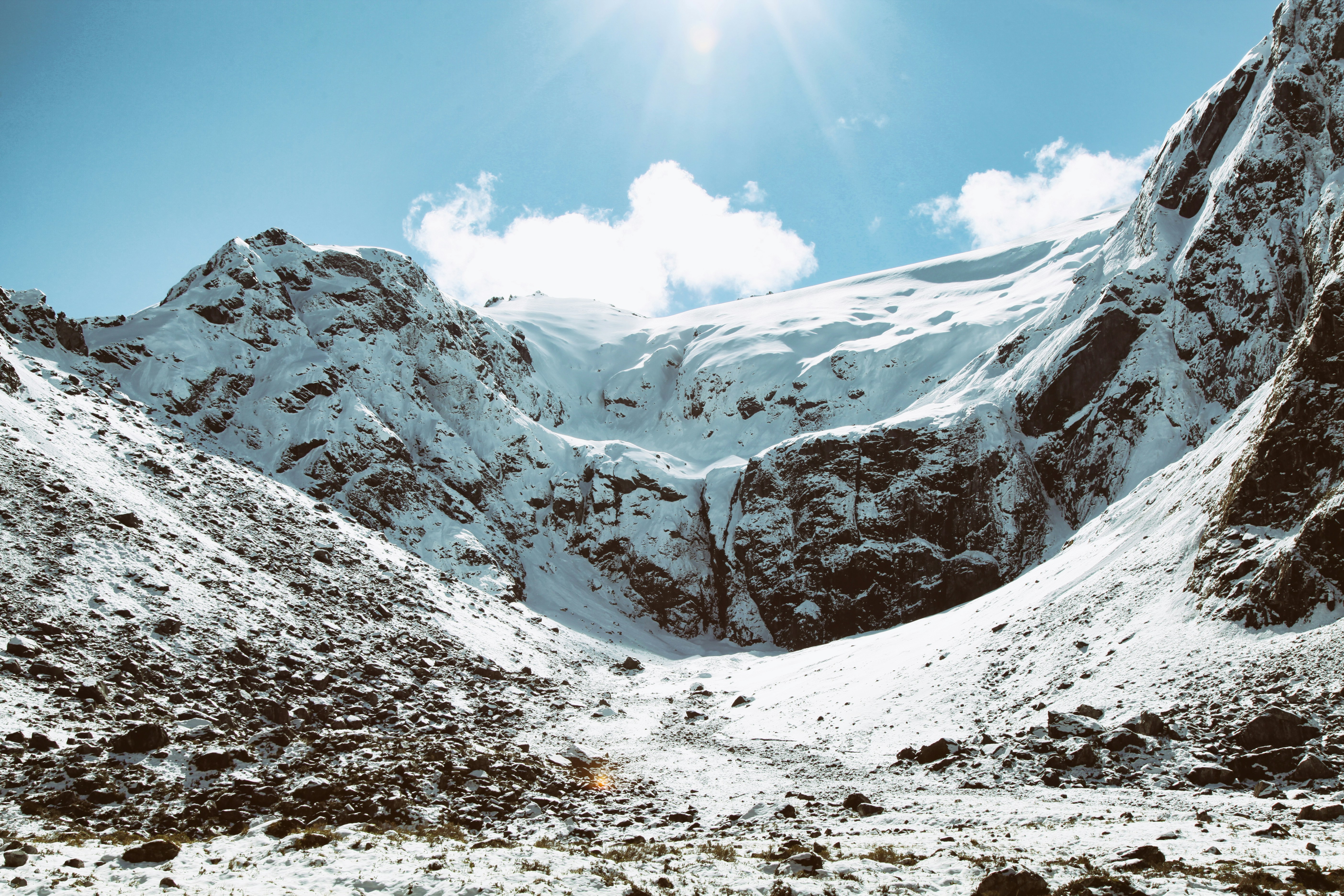 Winter Majesty: Sunlit Alpine Ascent
