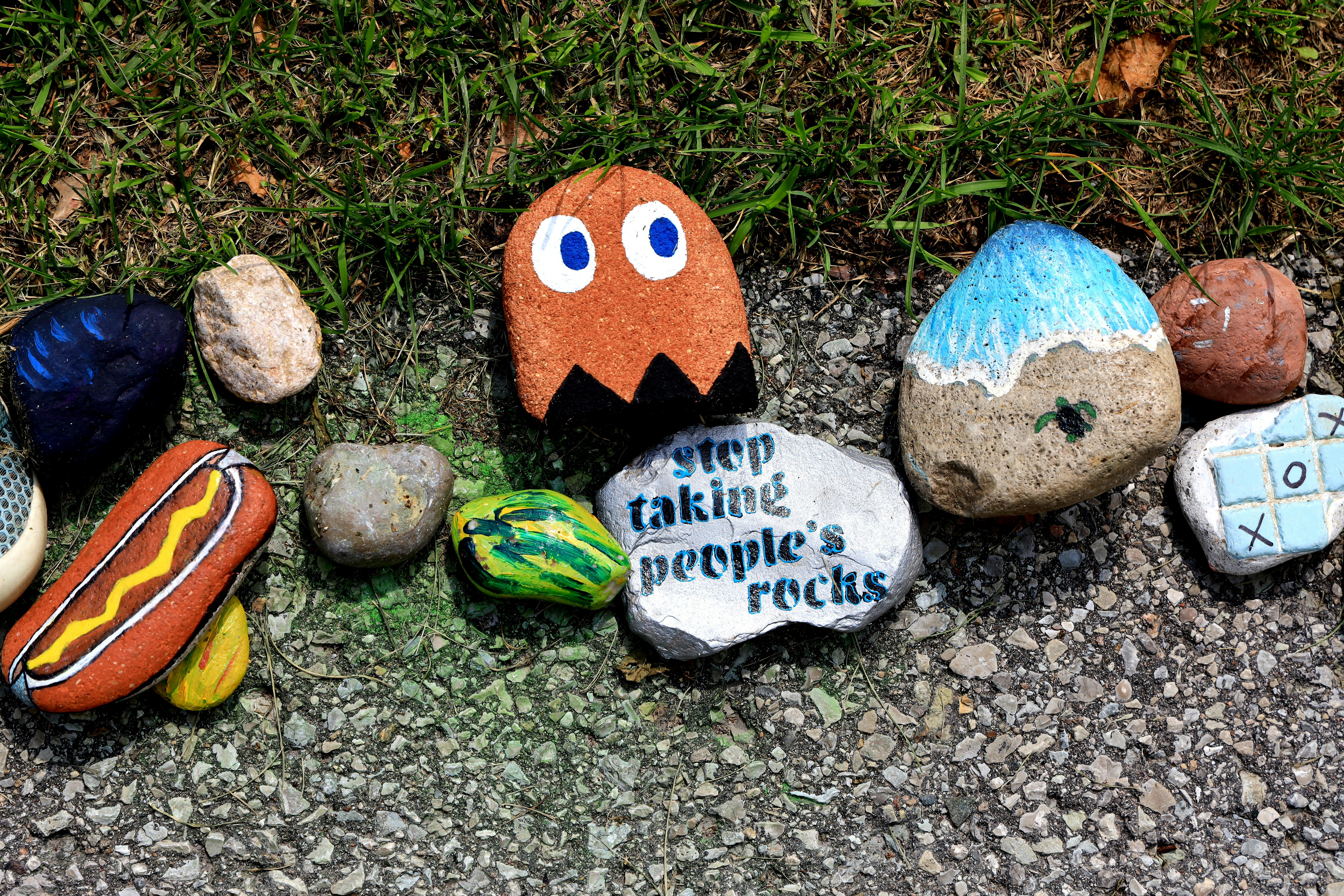 Painted Pebbles Parade: A Cheerful Street-Canvas of Stones
