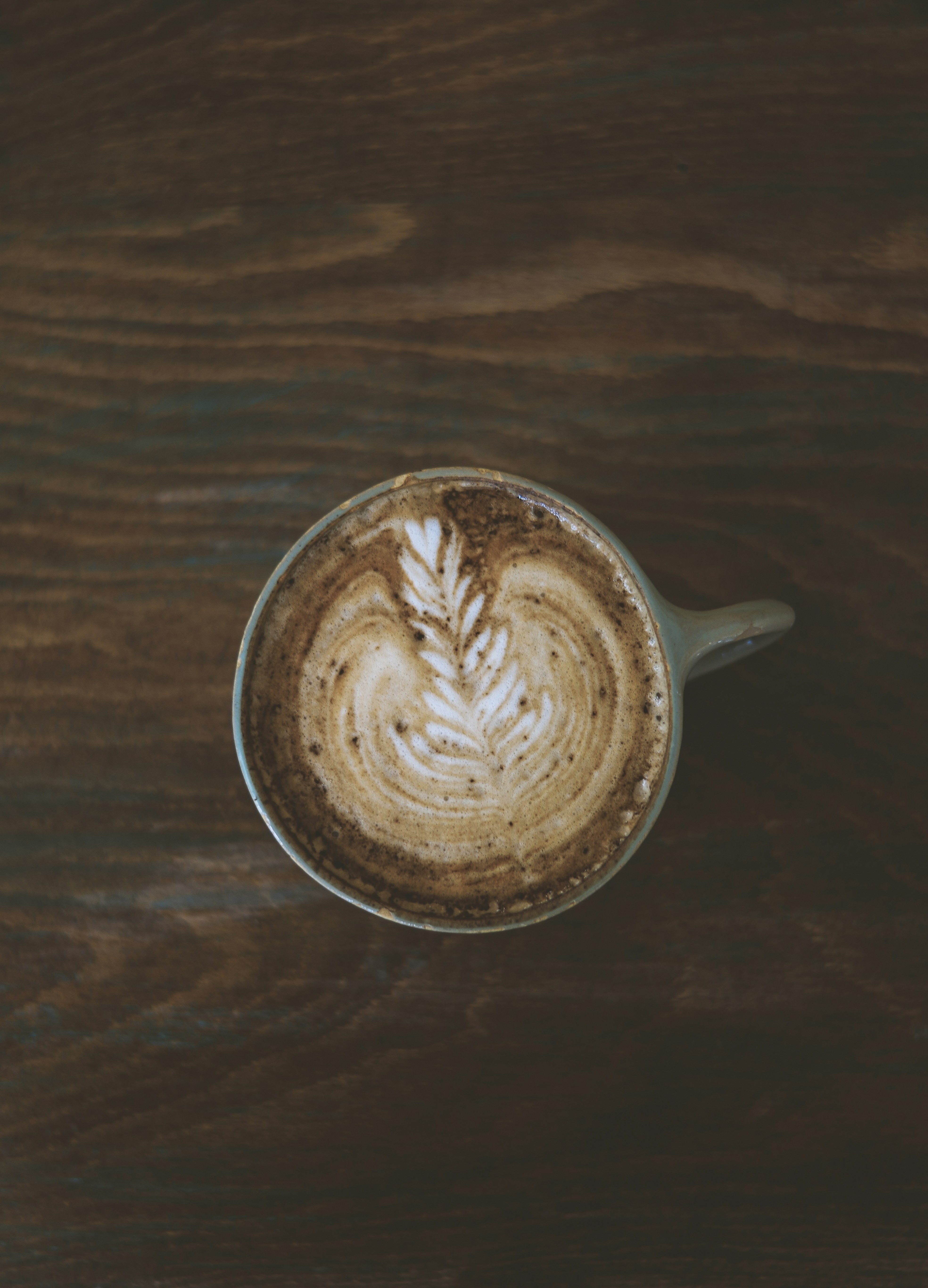 White ceramic mug with heart shaped coffee photo – Free Coffee cup ...