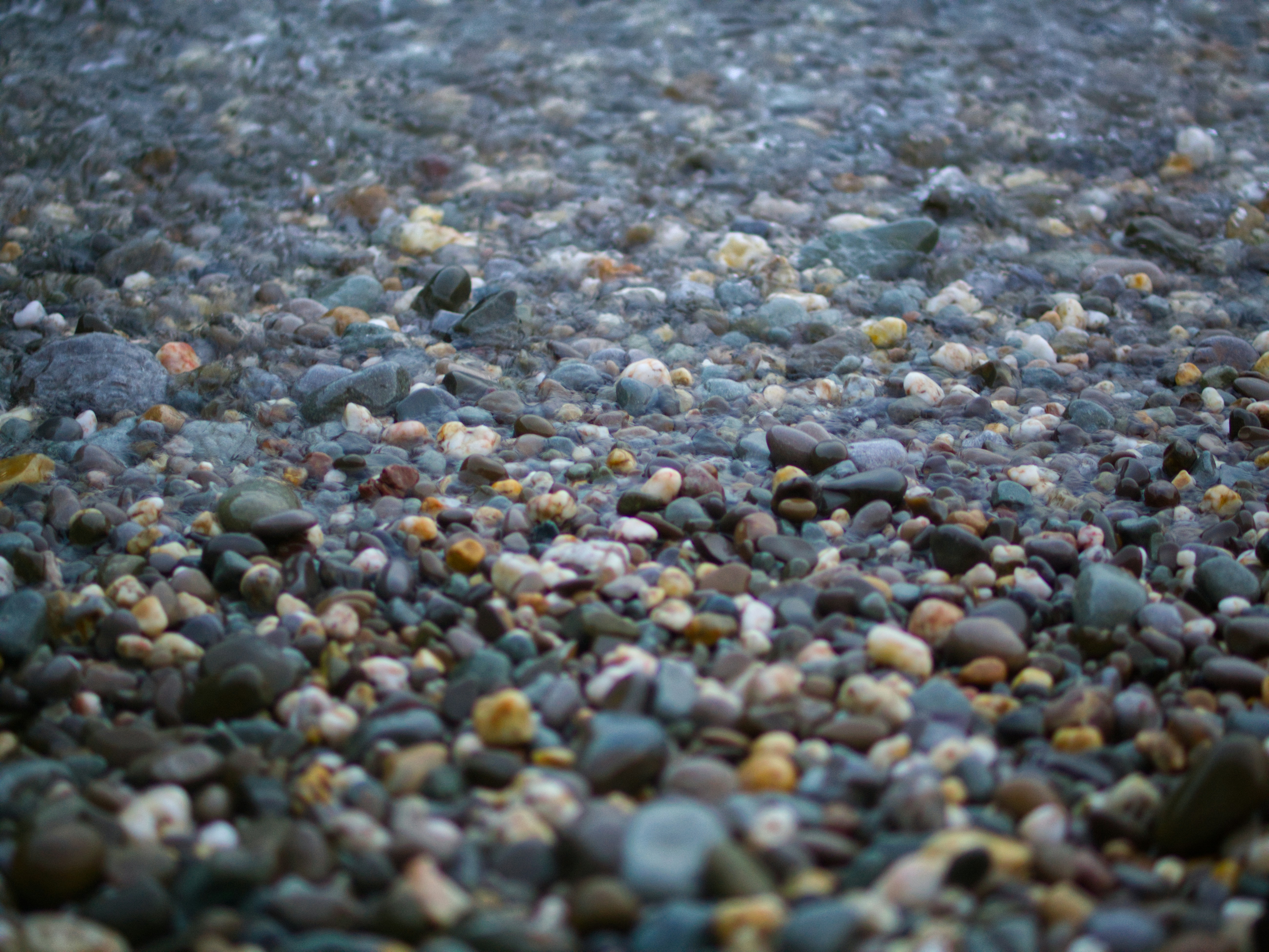 Colorful pebbles scattered beneath gentle waves, showcasing the textures and hues of nature's artistry.