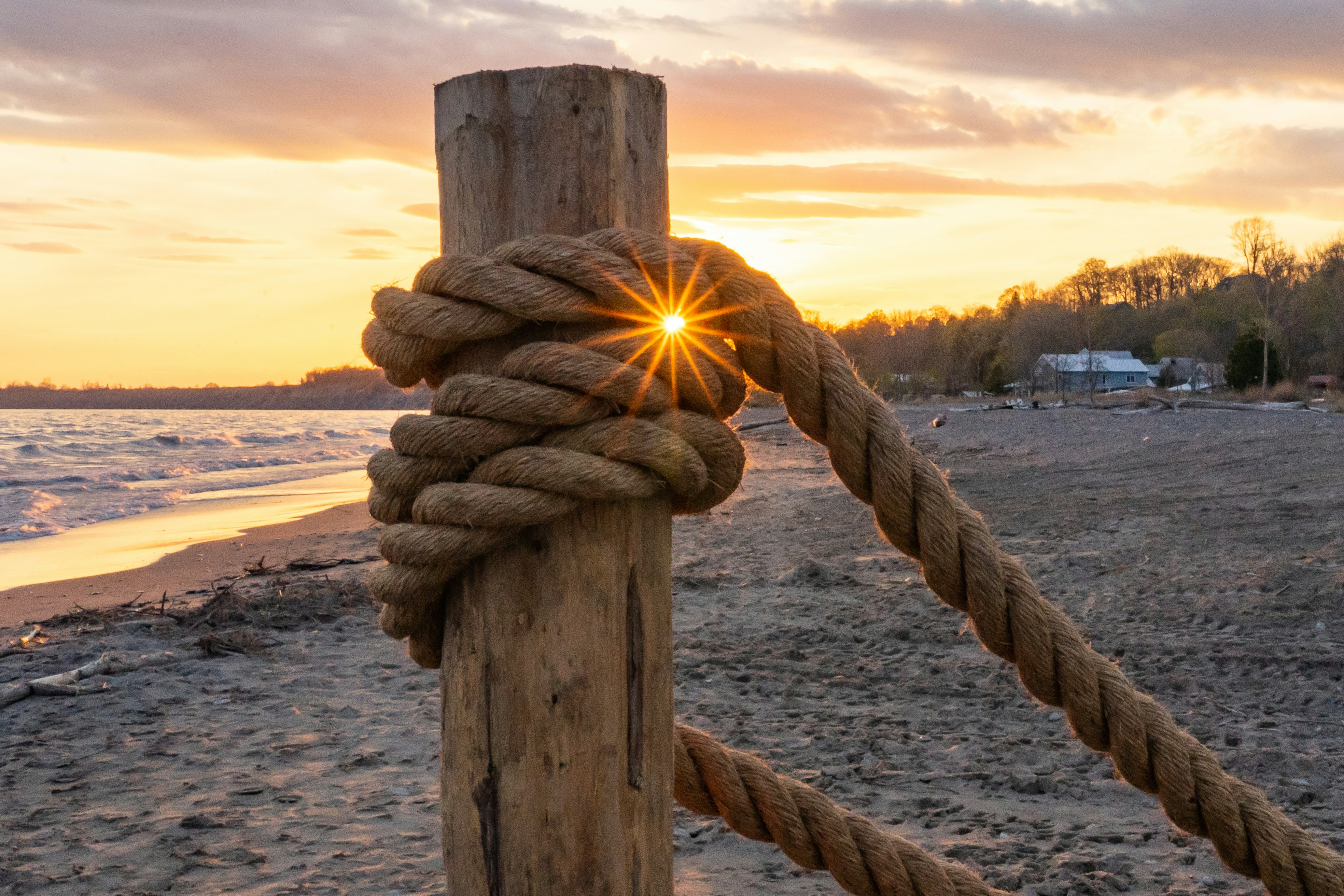 Sunstar on the Tied Rope: A Sunset Beach Post