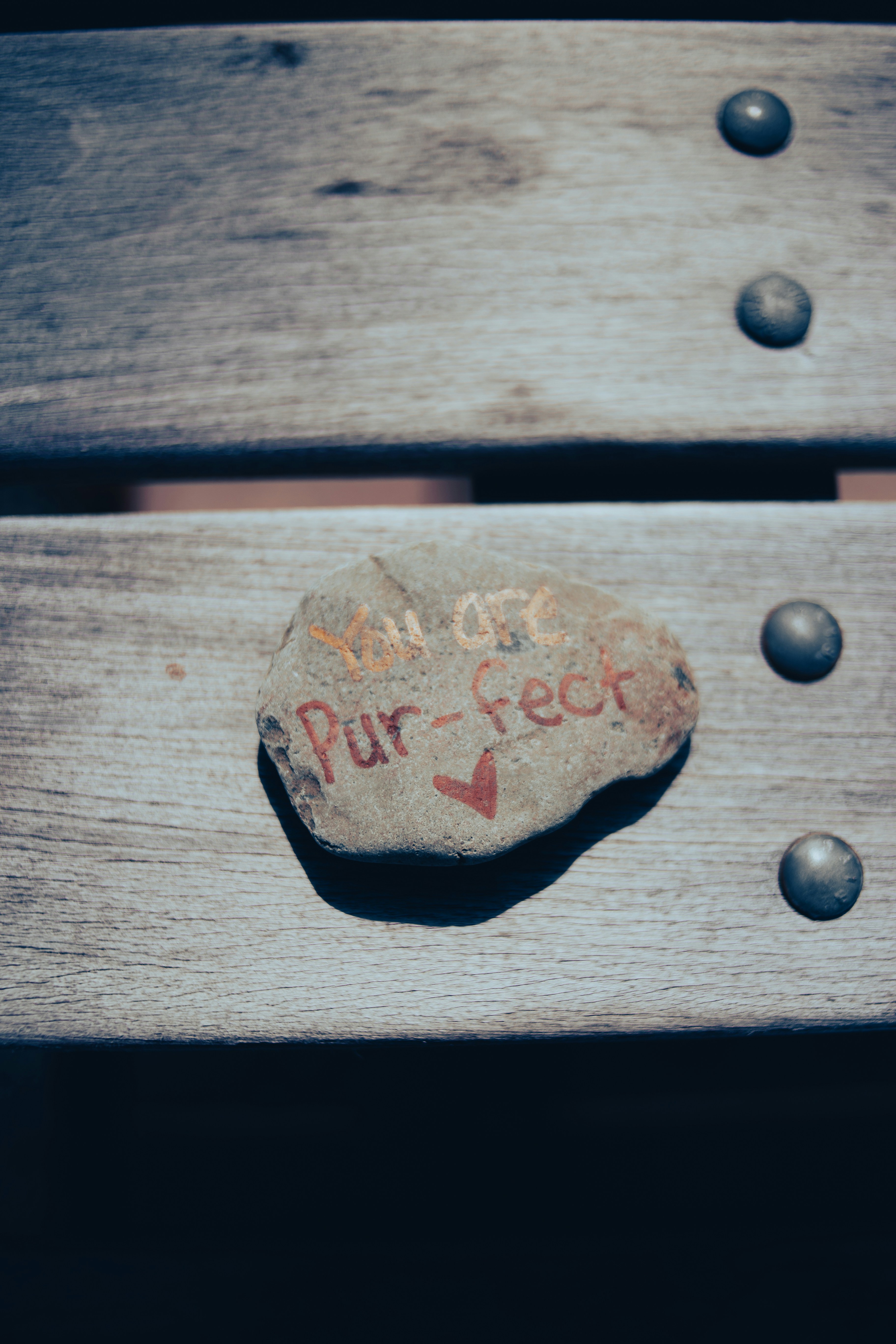 Rock on a Wooden Scene: A Pebble with a Love Note