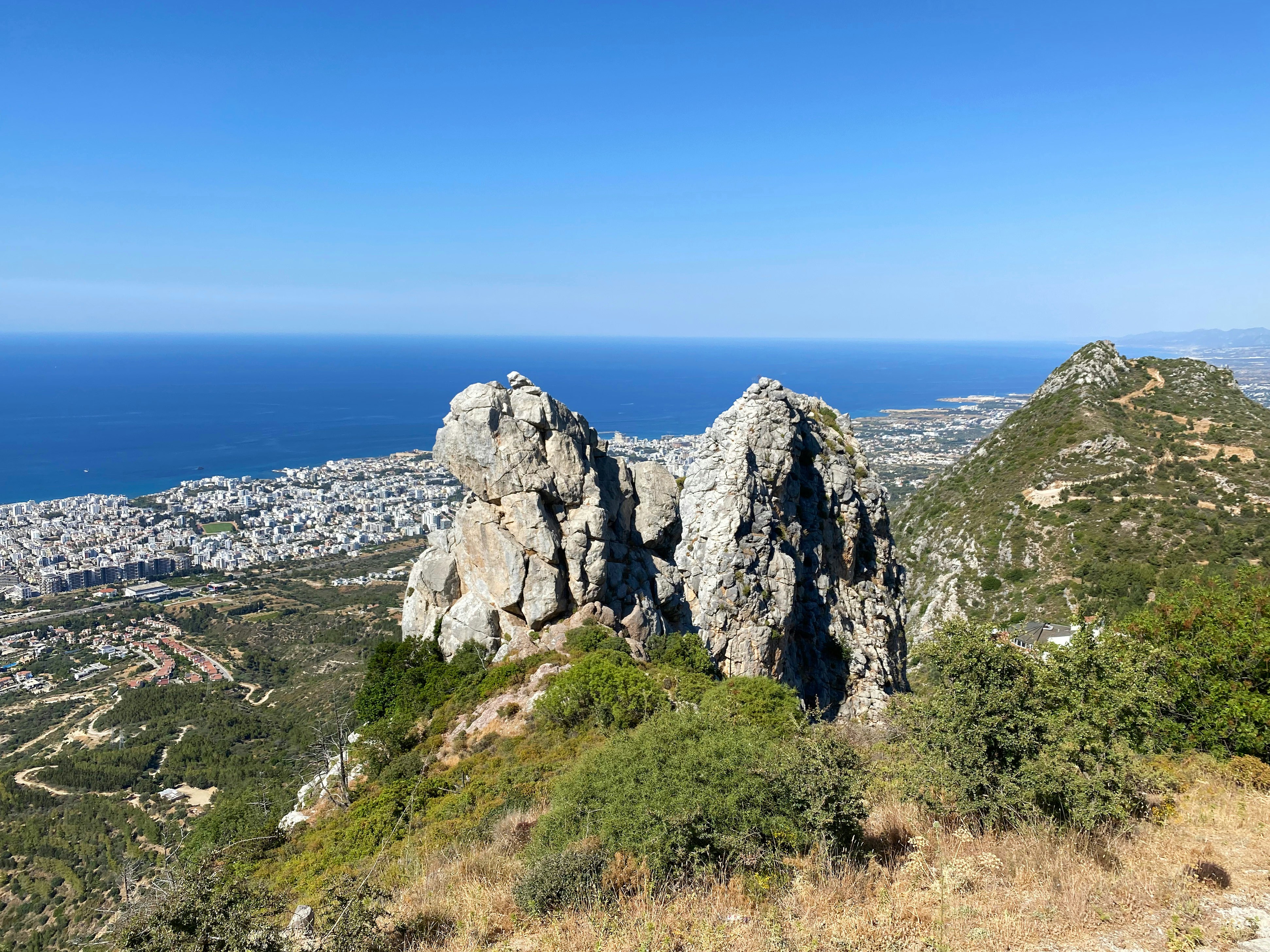 Spectacular summit view in Karmi, Kyrenia, Cyprus.