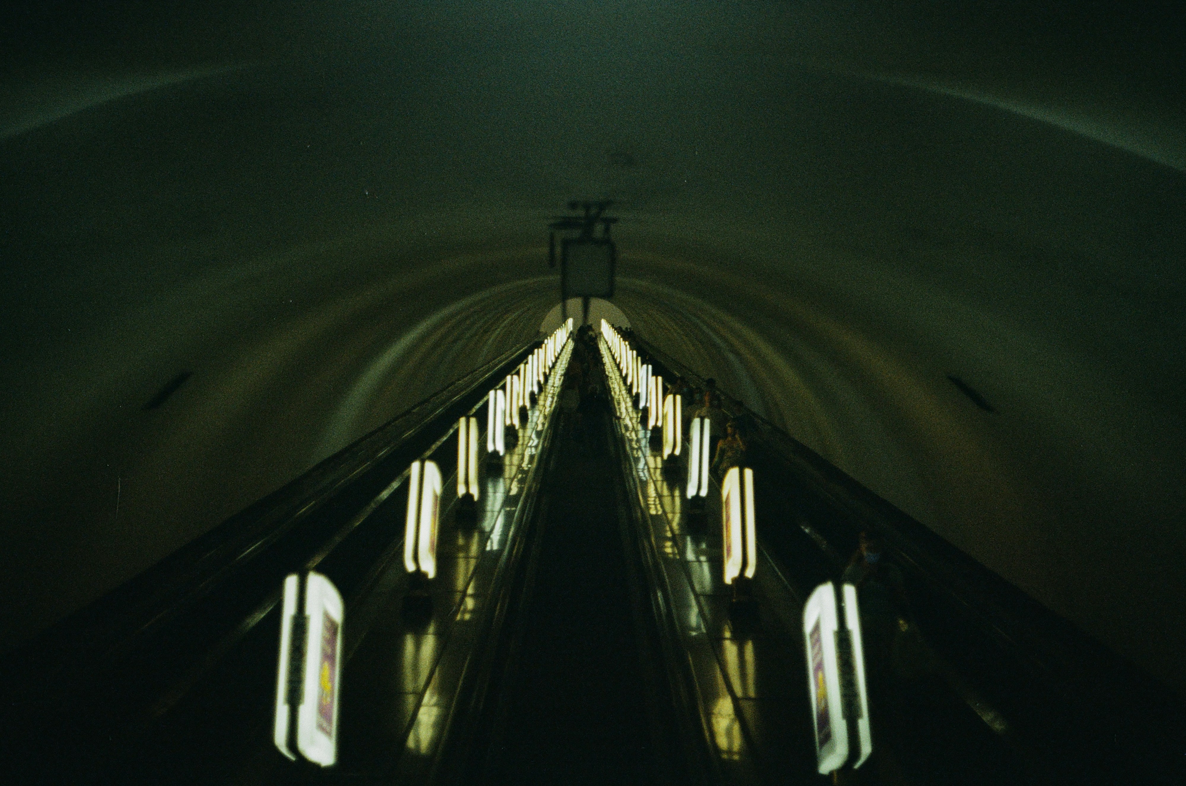 Neon Convergence: A Tunnel Toward the Vanishing Point