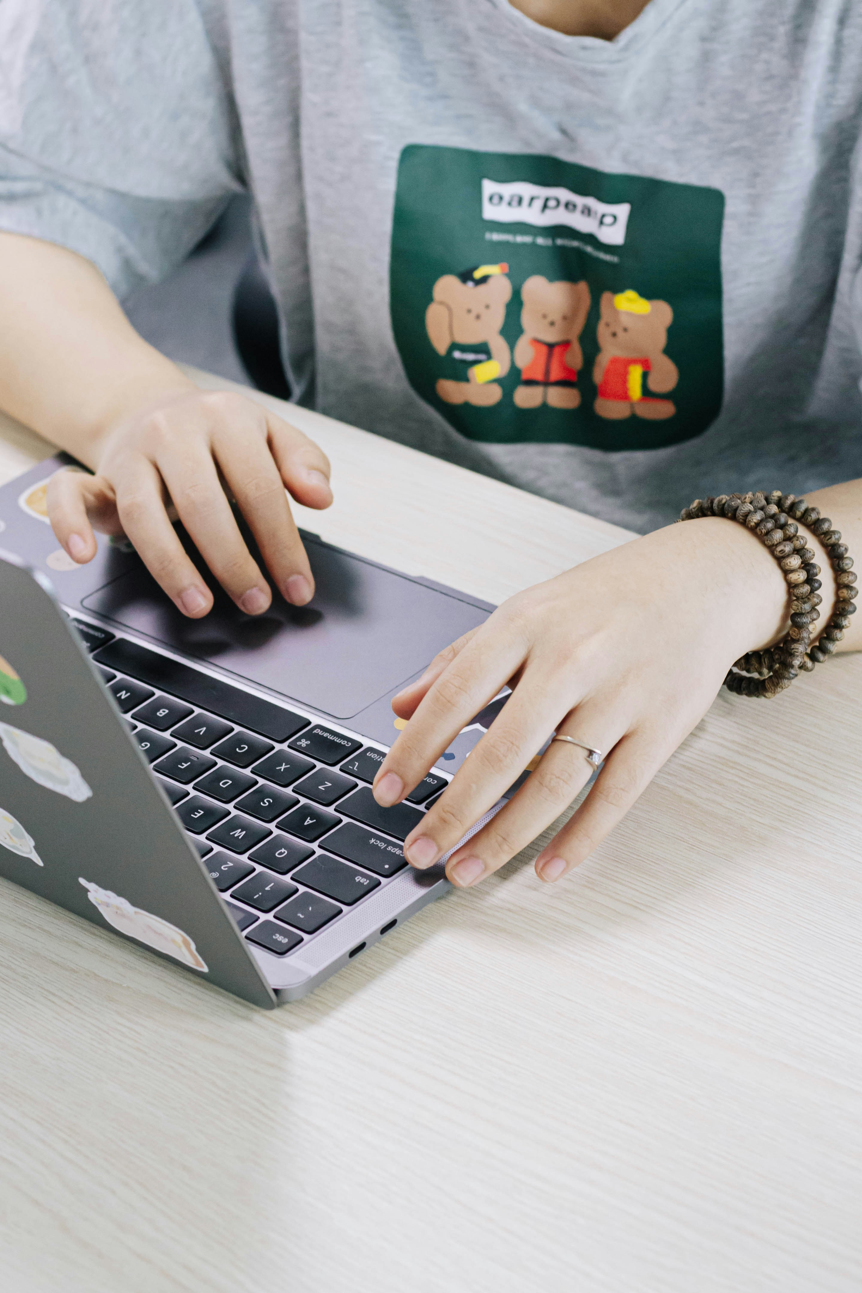 Person using macbook pro on white table photo – Free Computer Image on ...