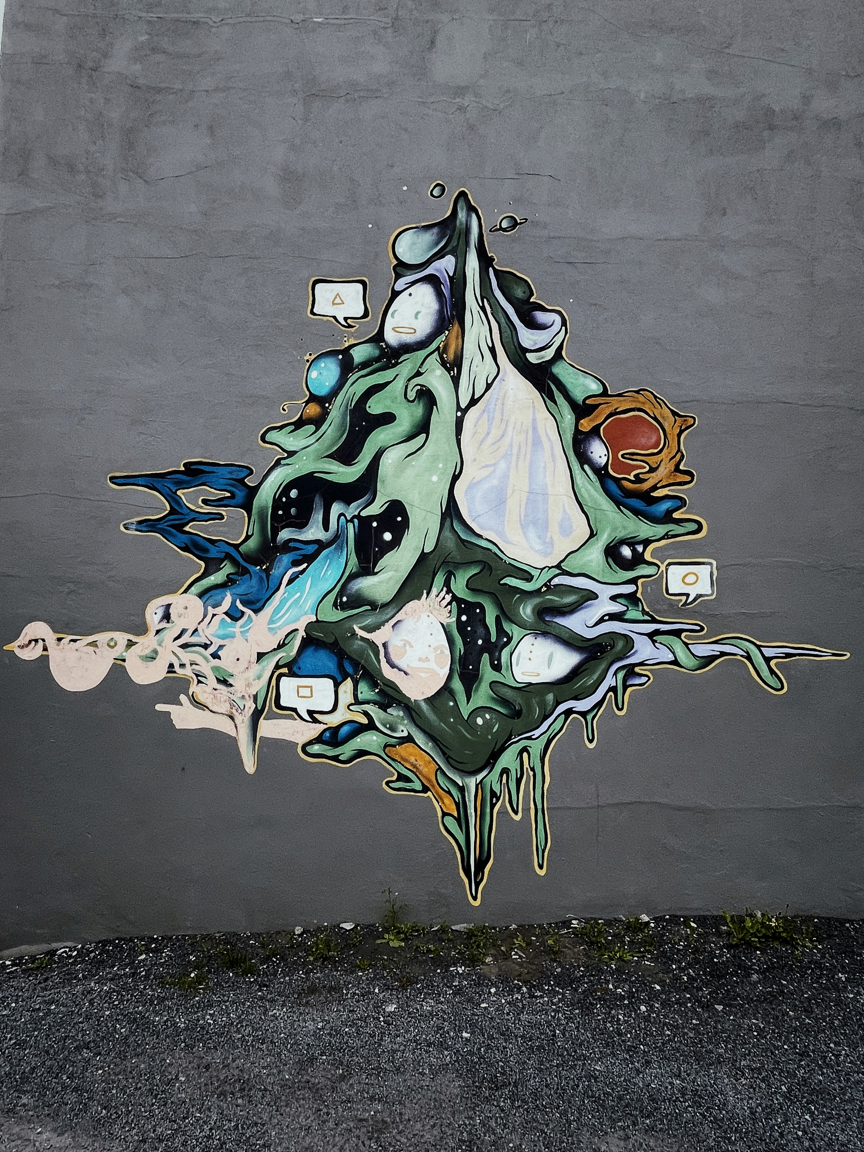 Liquid Mountain: A Neon-Canvas Confluence