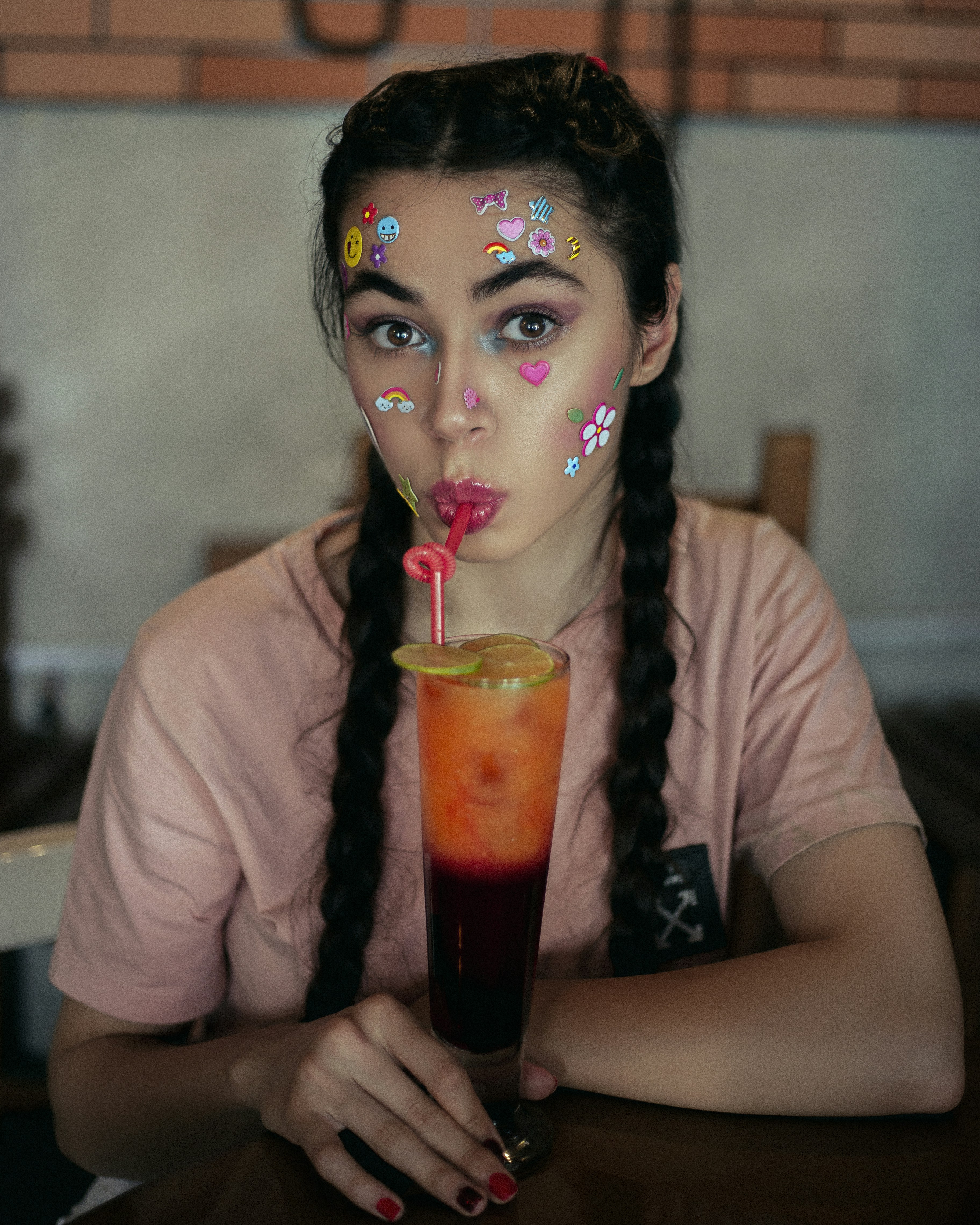 Candy-Coated Mornings: A Portrait of Playful Color and Quiet Focus