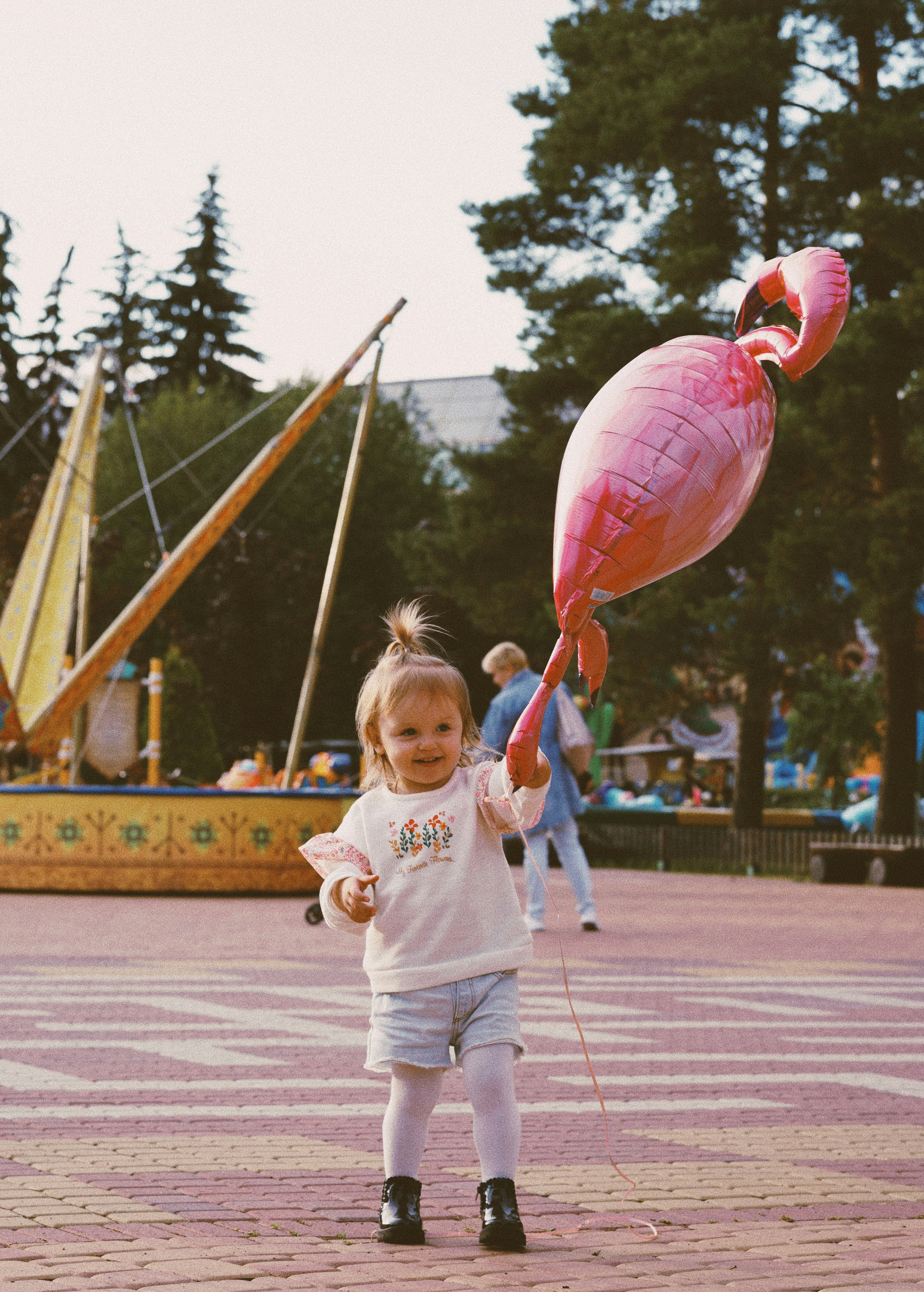 Little Balloon Pilot in a Sunlit Park