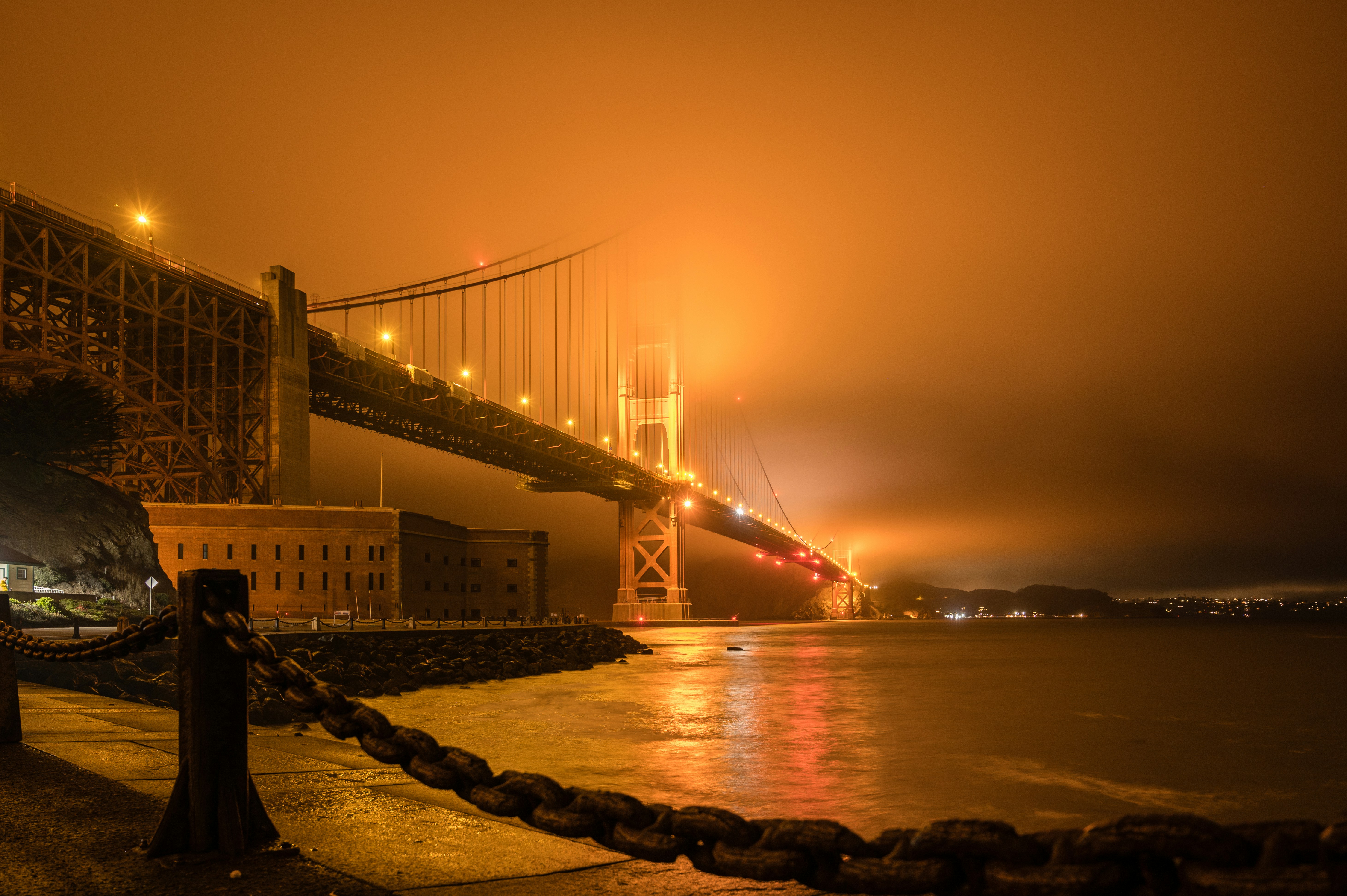 Ember-Threaded Suspension: The Fog-Wrapped Golden Gate