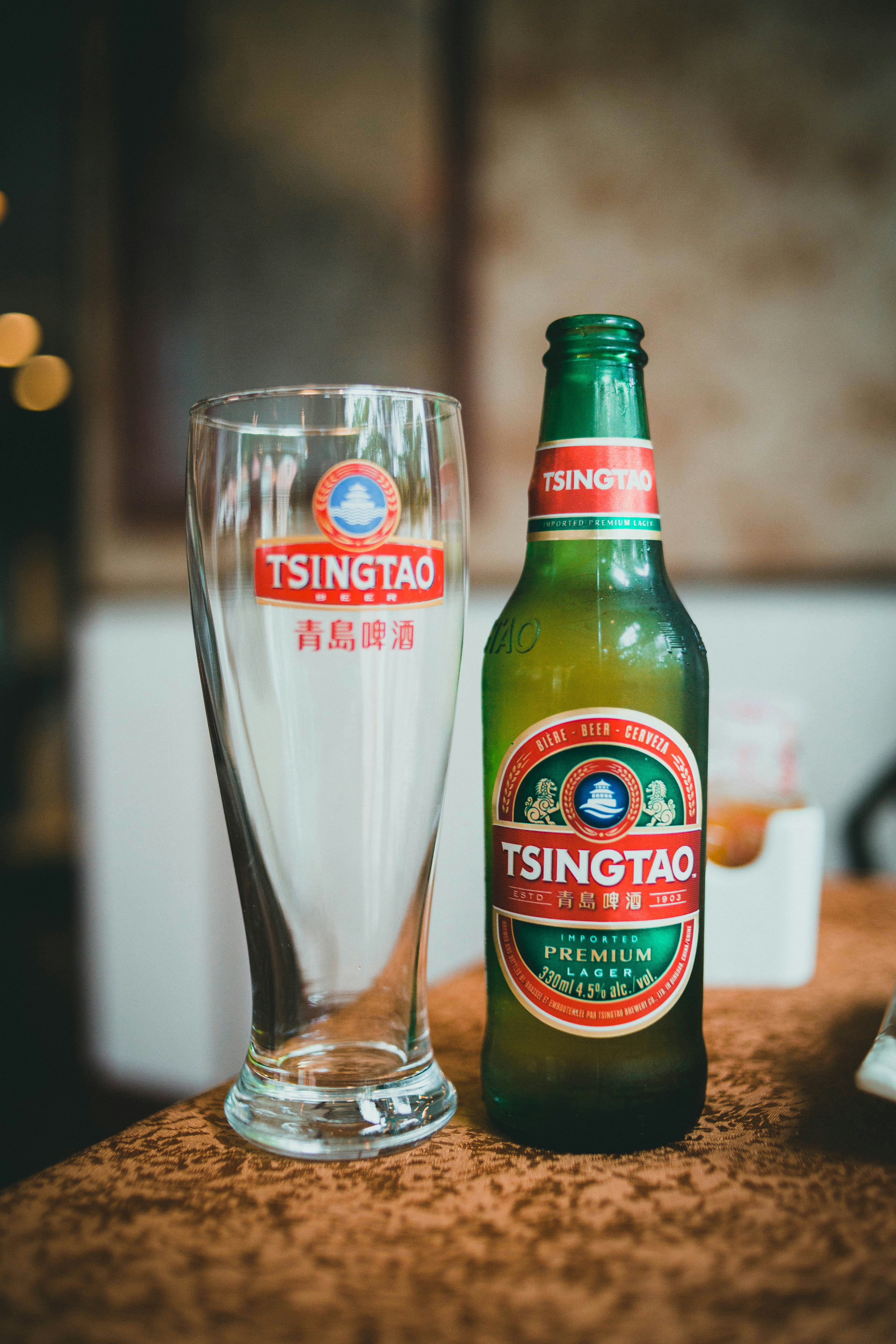 green and red labeled bottle