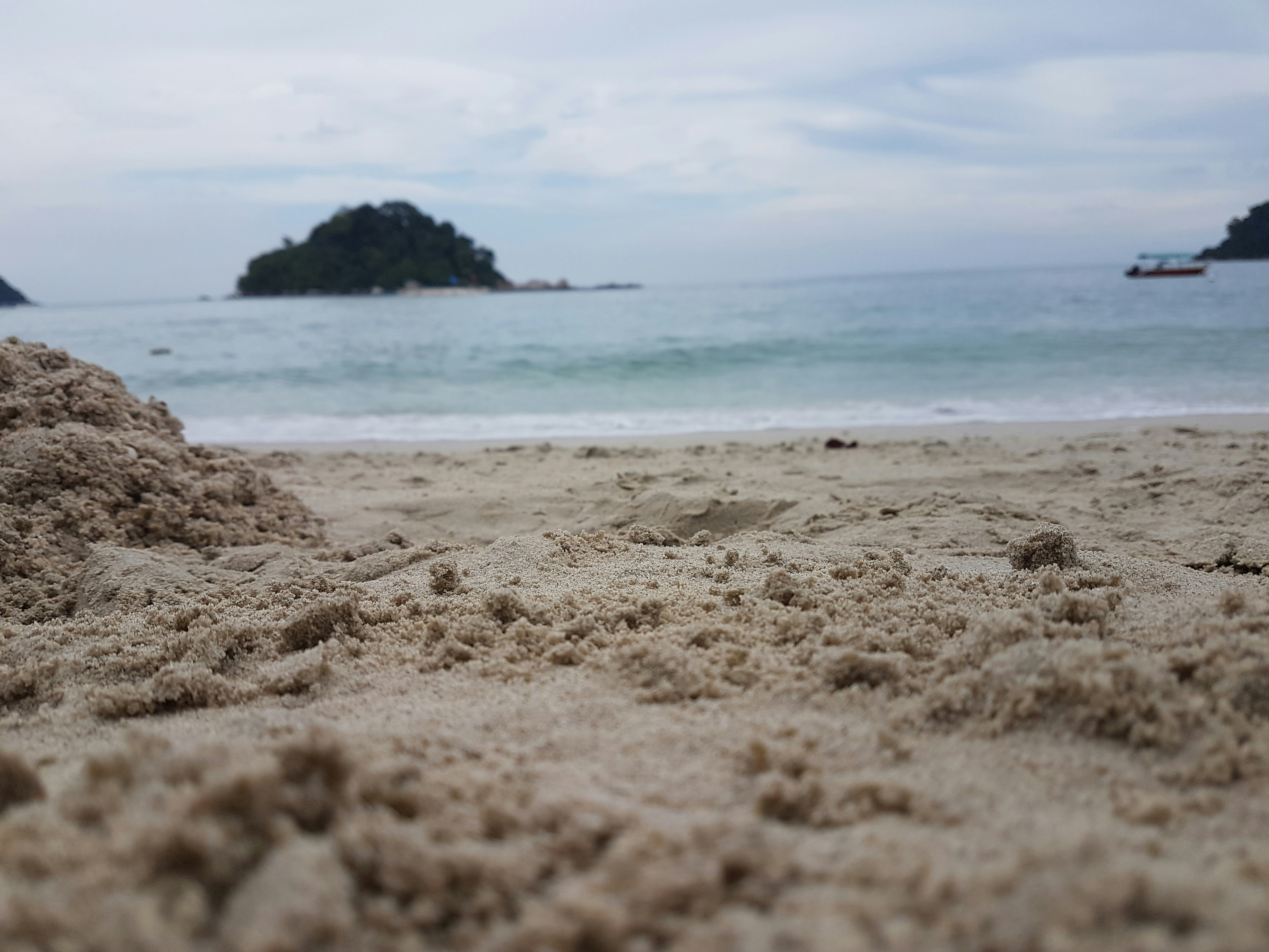 Isle on the Horizon: A Quiet Beachscape