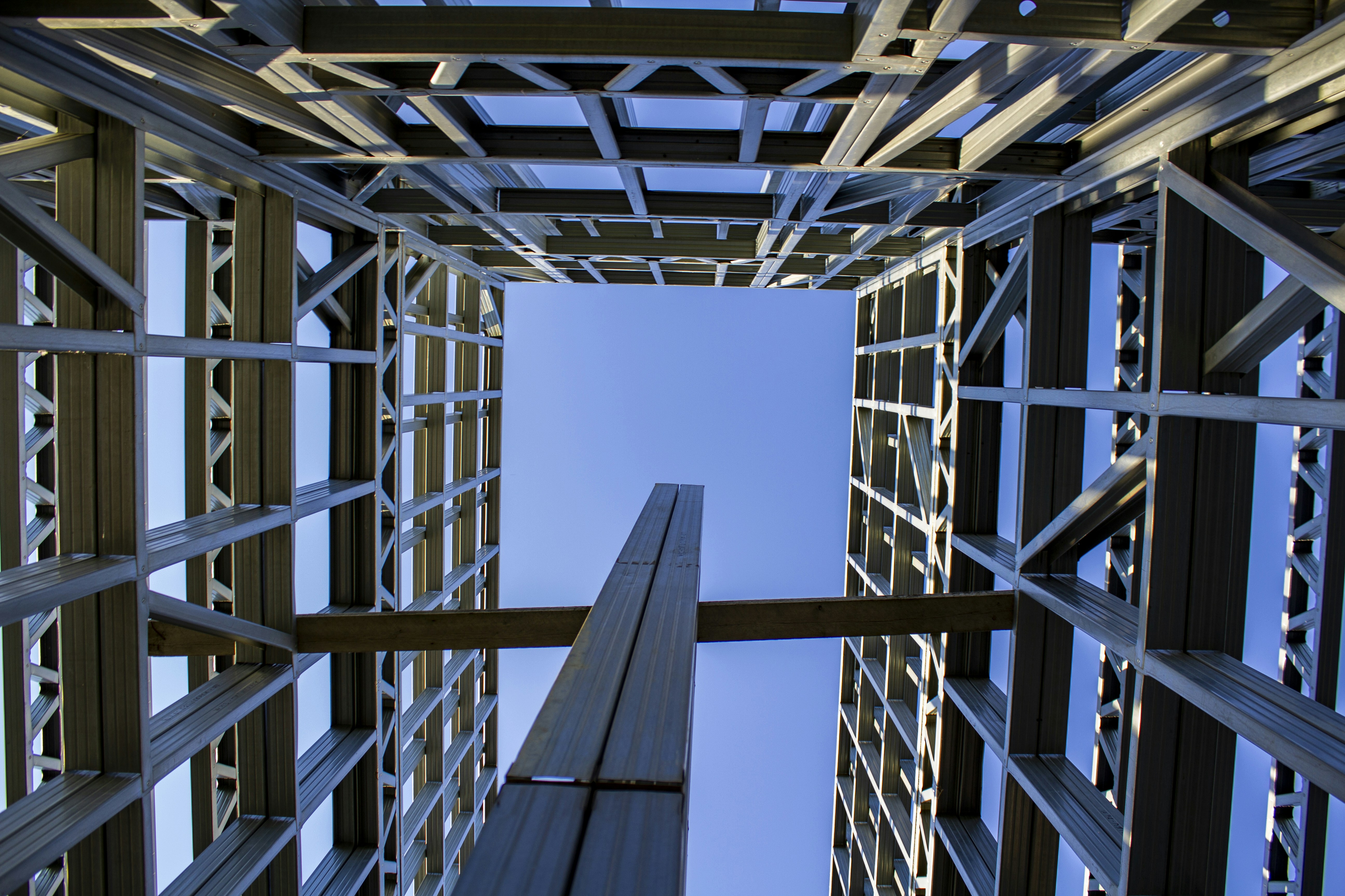 Gray metal frame under blue sky during daytime photo – Free Building ...