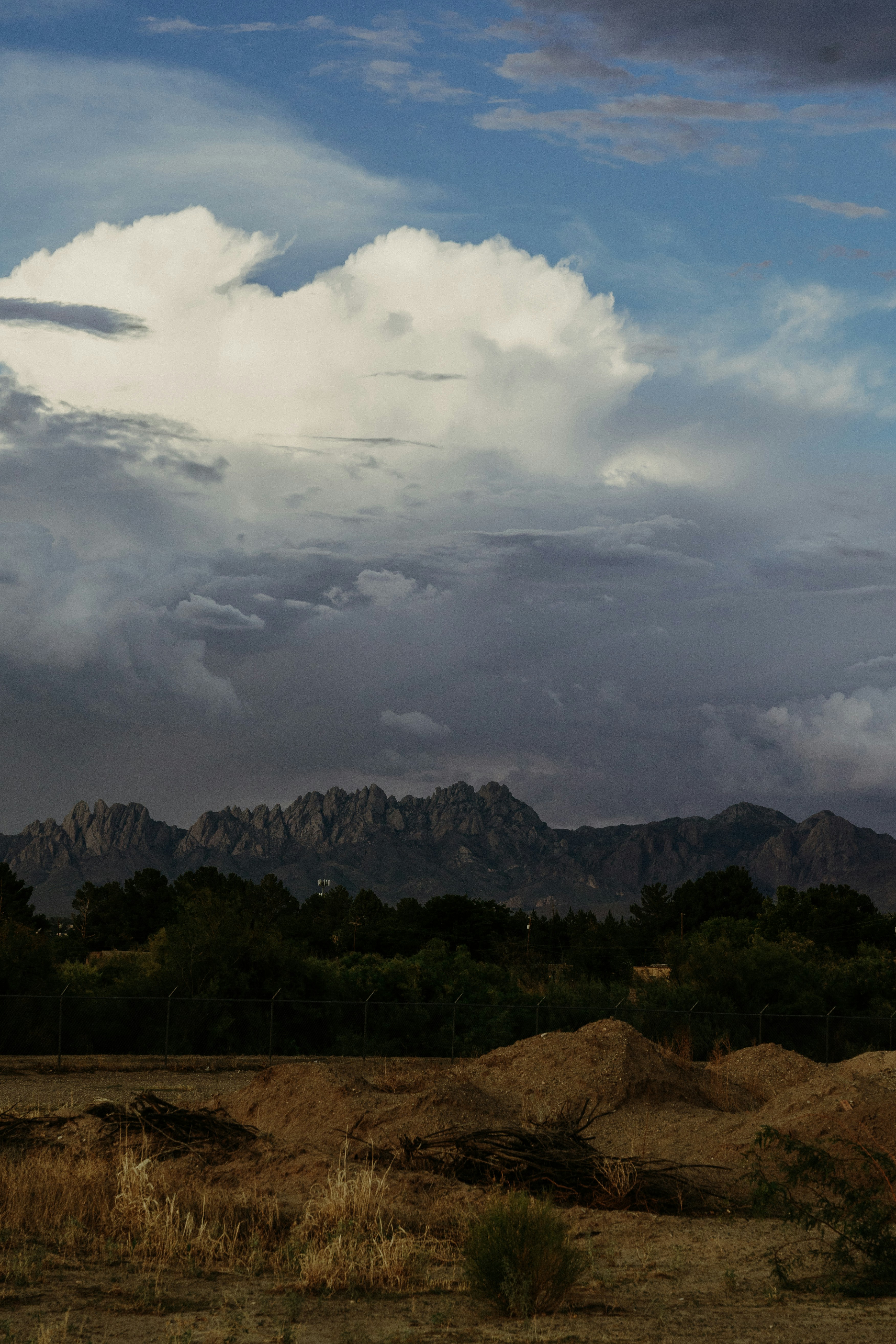 Cumulus Crown Over a Desert Ridge