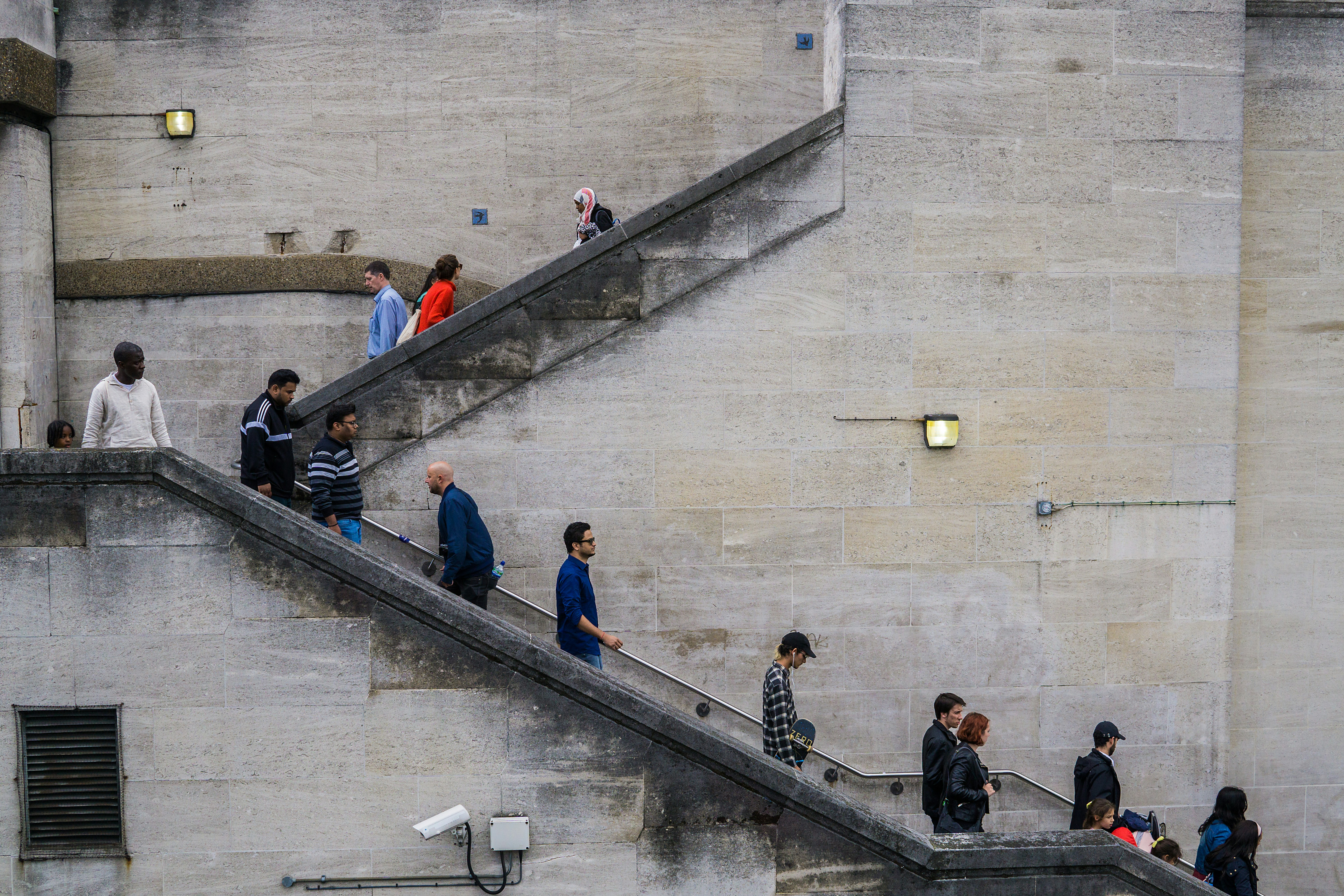 People walking on concrete stairs during daytime photo – Free South ...