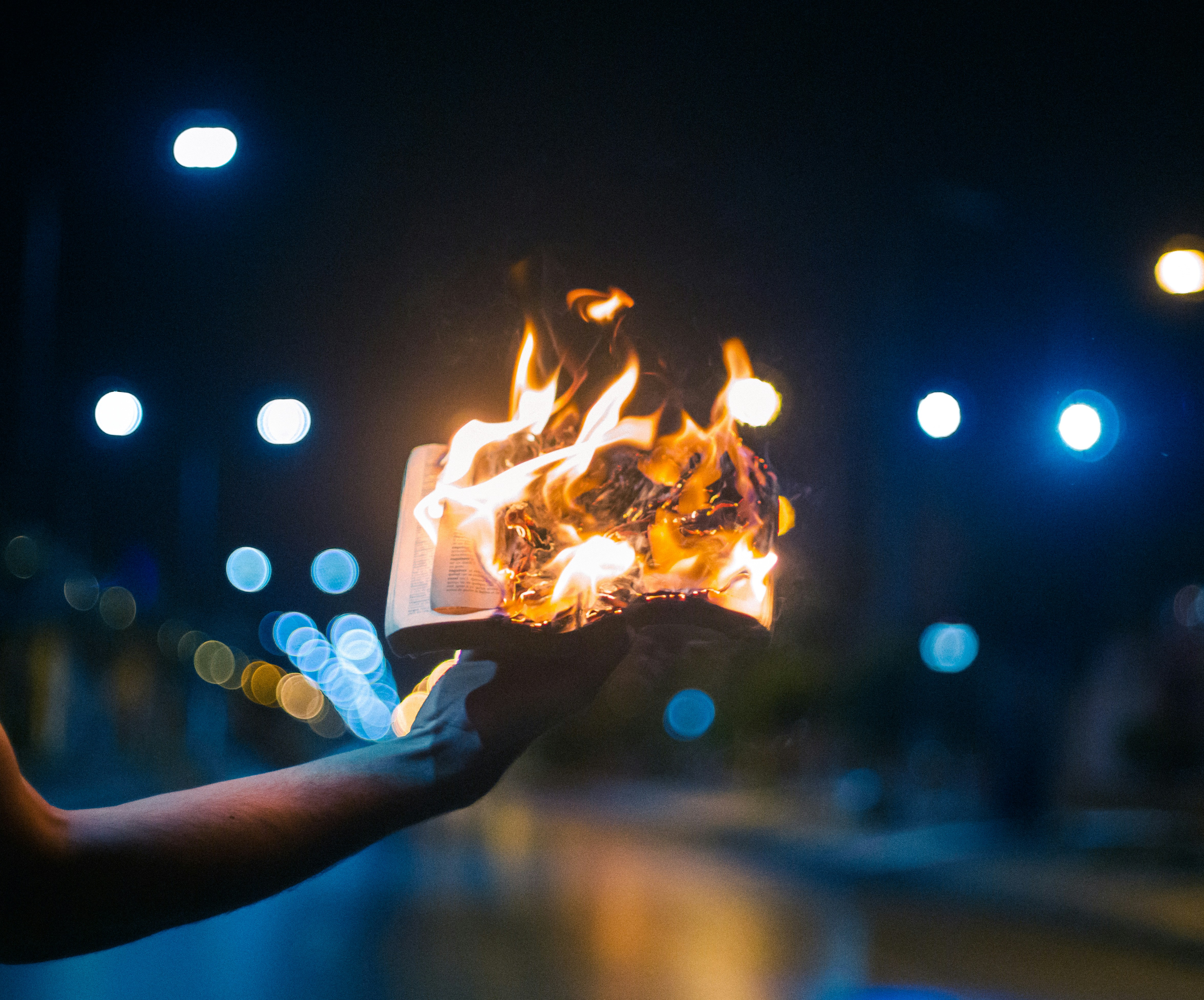 Girl Hand Holding Fire