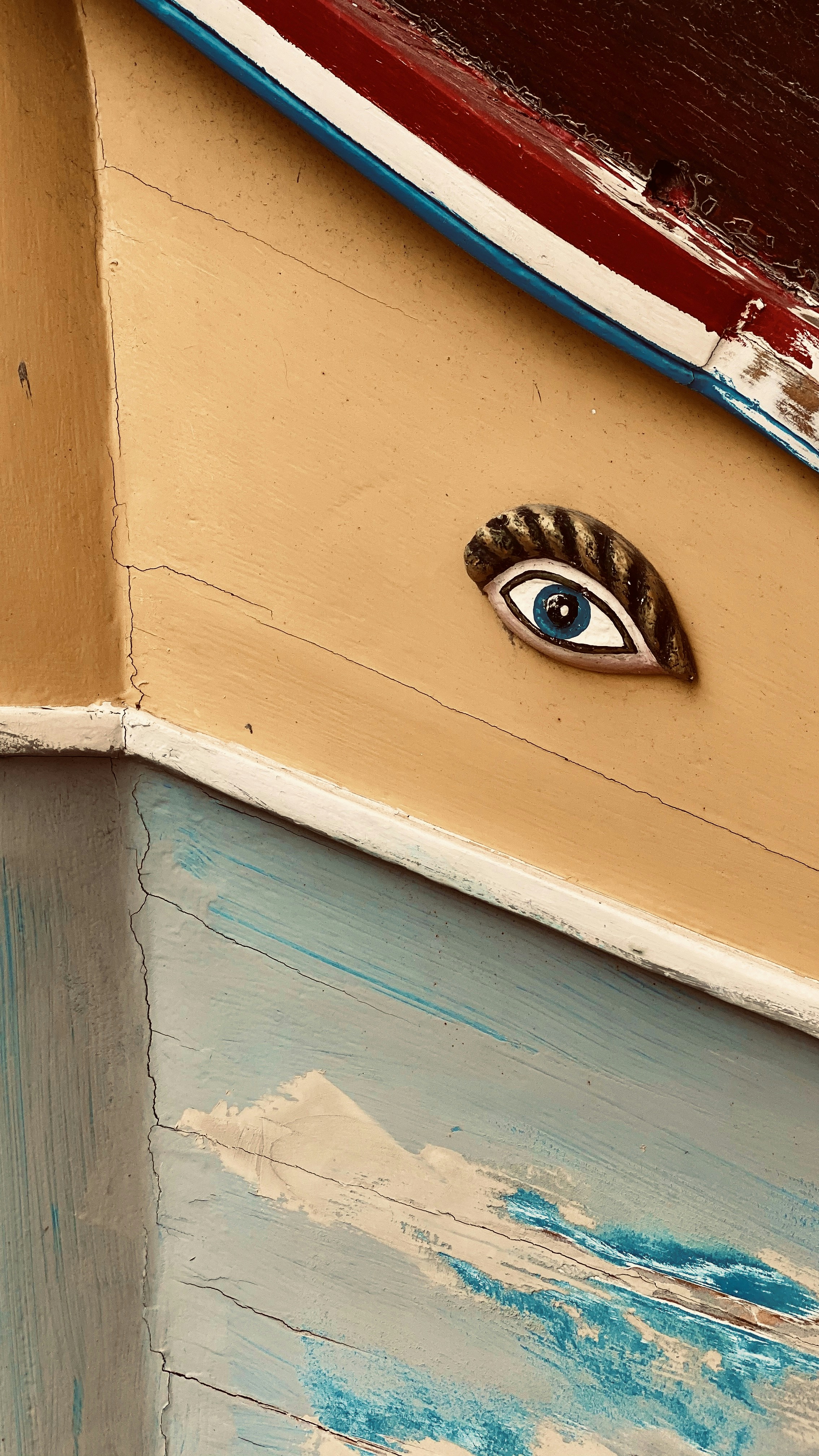 Traditional Maltese fishing boat, also known as the luzzu.