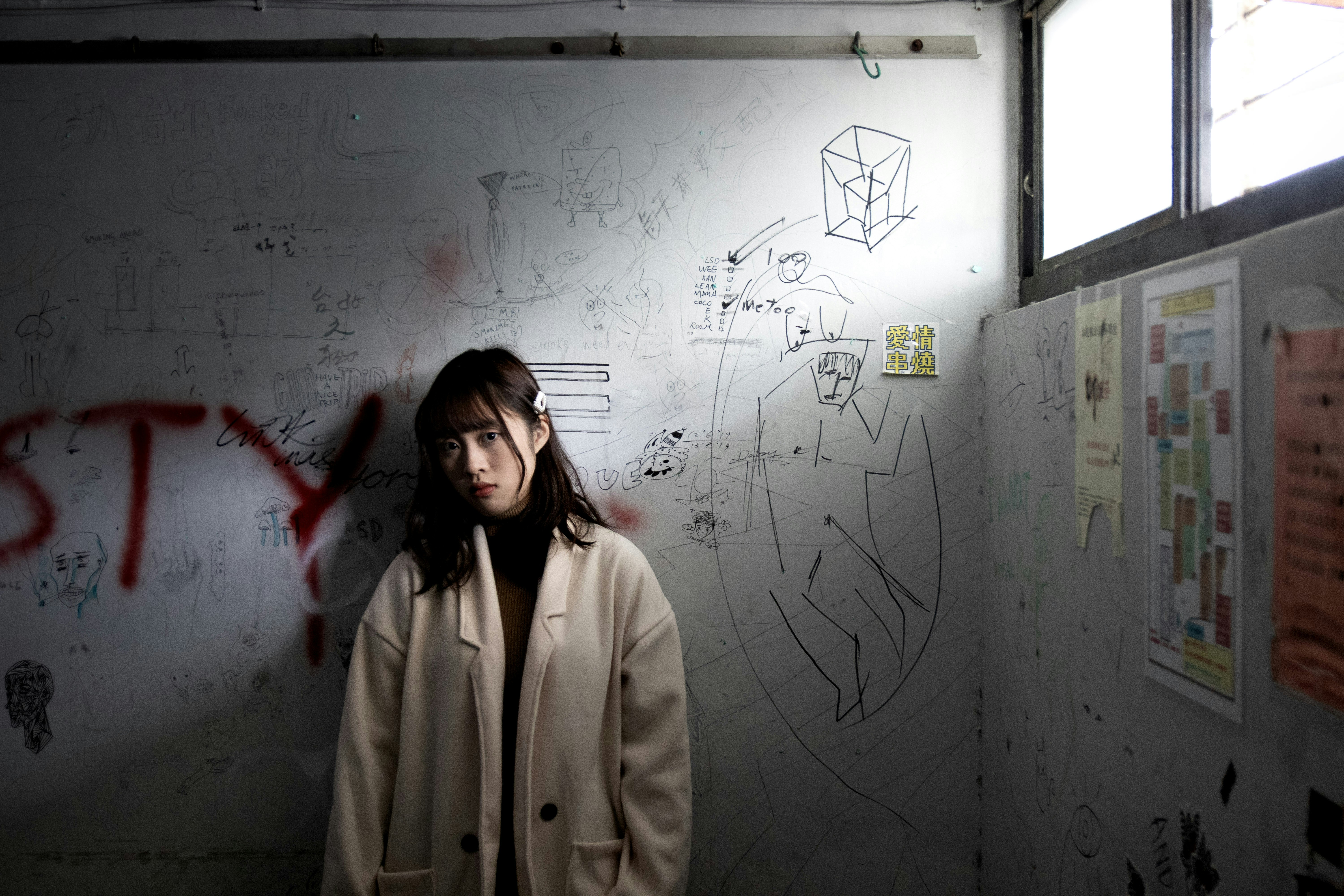 Impromptu Portrait in a Graffiti-Lined Room